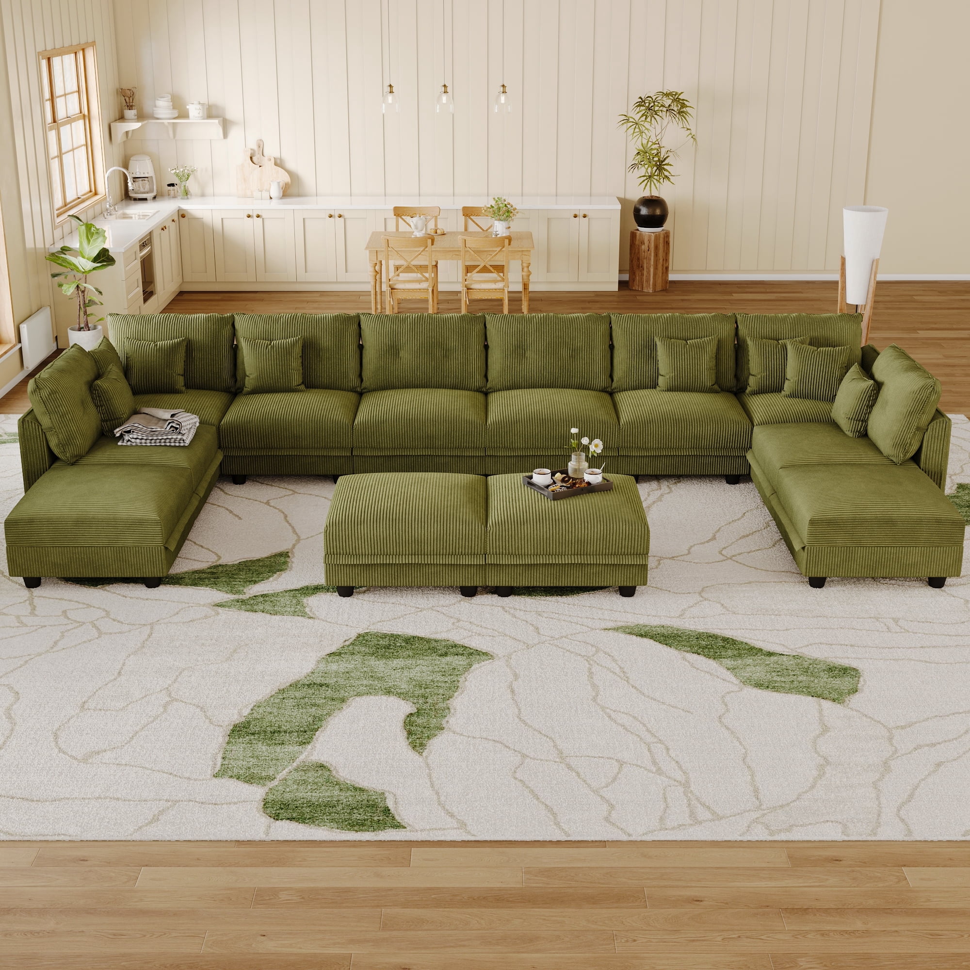 NYBOPAVIS Modular Sectional Sofa, 12 Seat Modular Sectional Sofa with ...