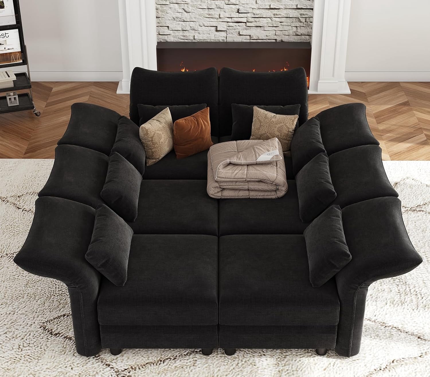 NYBOPAVIS Modular Sectional Sofa, 6 Seat Modular Sectional Sofa ...