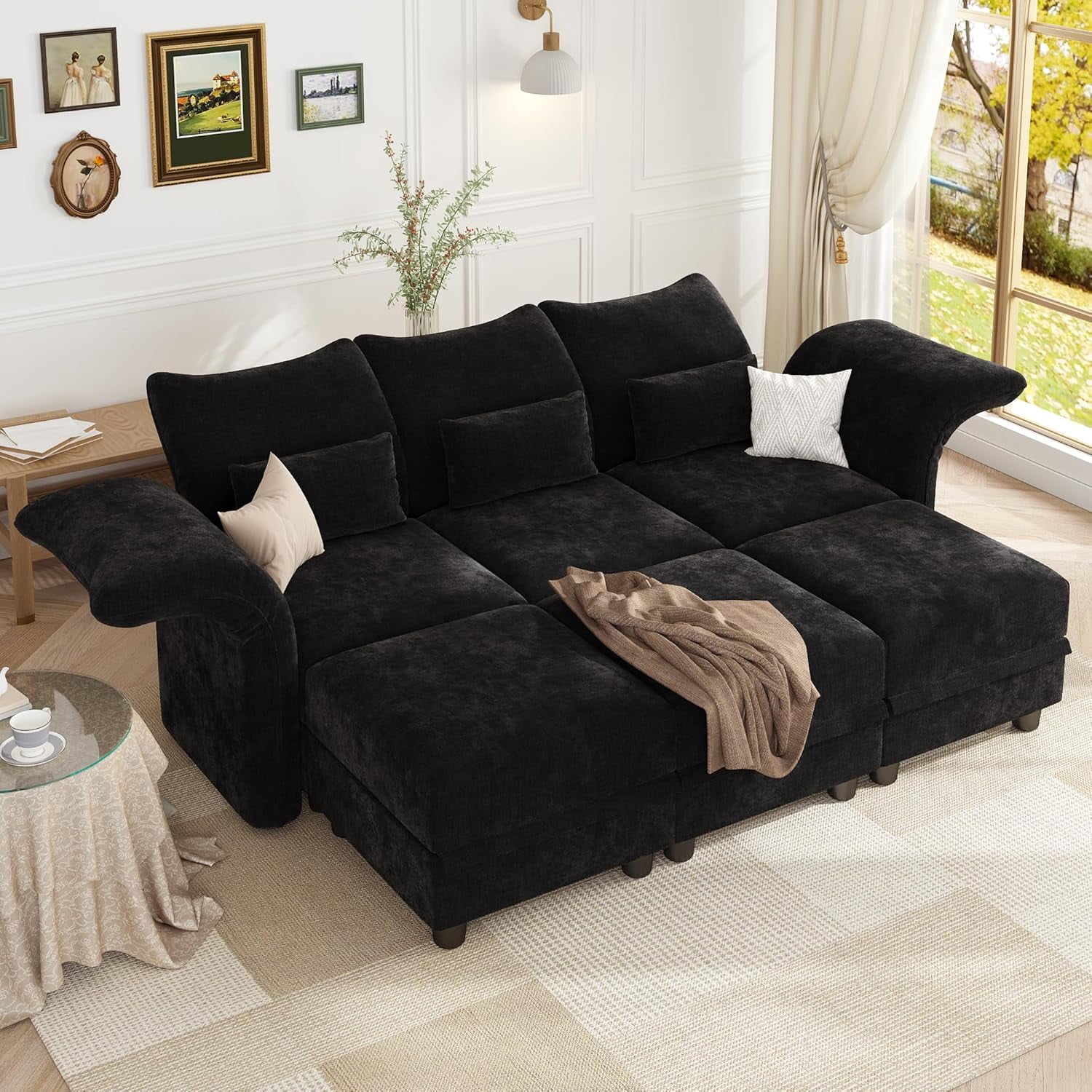 NYBOPAVIS Modular Sectional Sofa, 6 Seat Modular Sectional Sofa ...