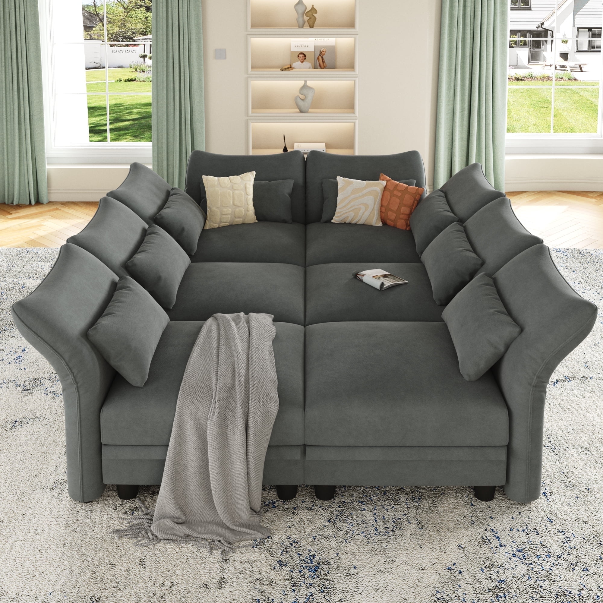 NYBOPAVIS Modular Sectional Sofa, 6 Seat Modular Sectional Sofa ...