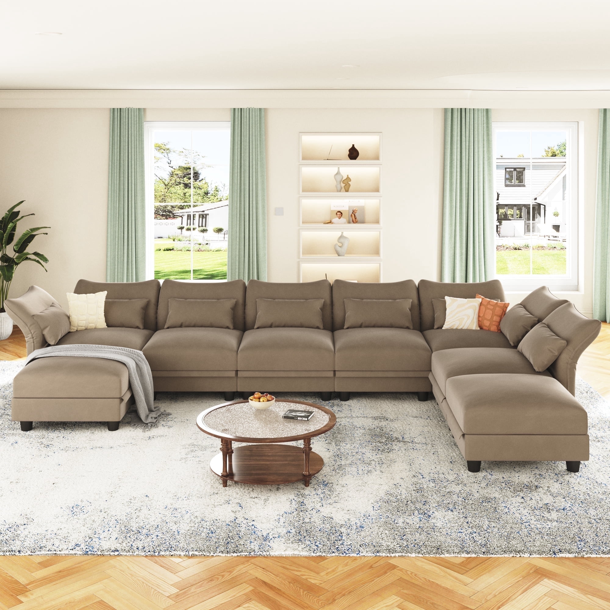 NYBOPAVIS Modular Sectional Sofa, 8 Seat Modular Sectional Sofa with ...