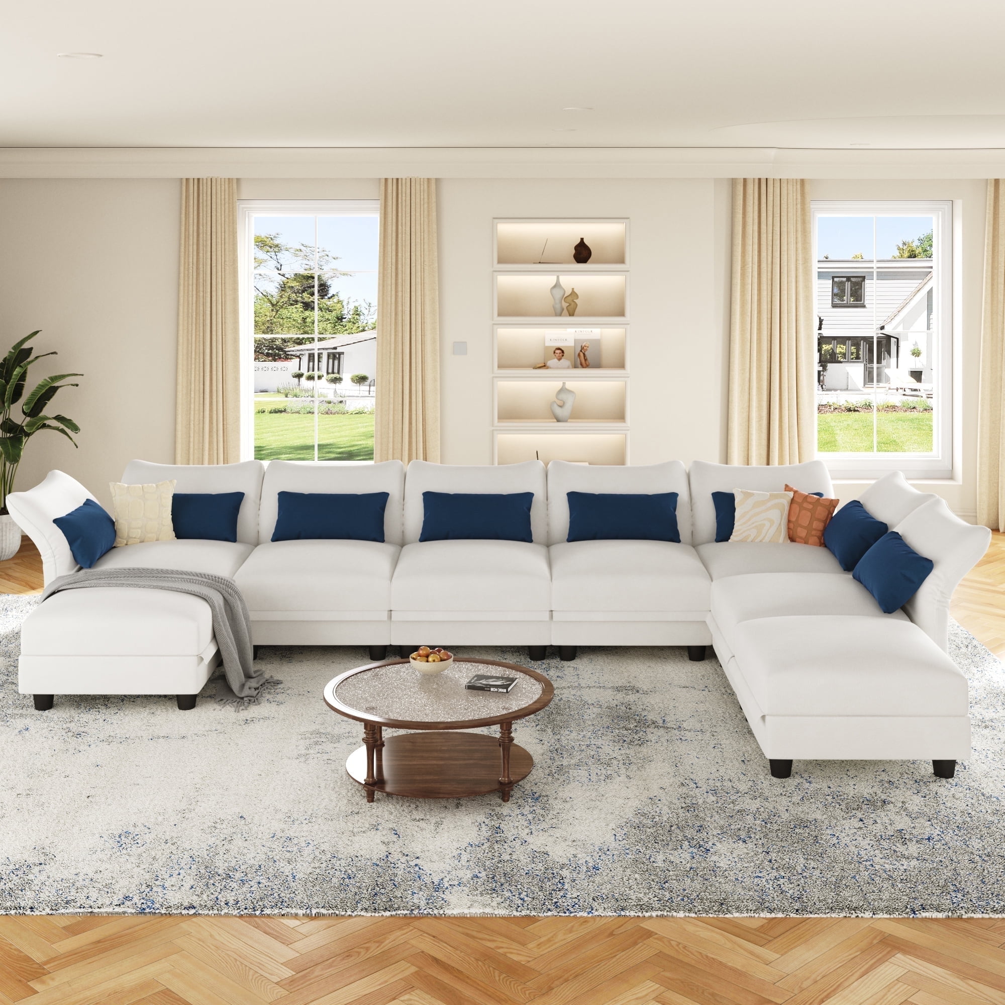 NYBOPAVIS Modular Sectional Sofa, 8 Seat Modular Sectional Sofa with ...