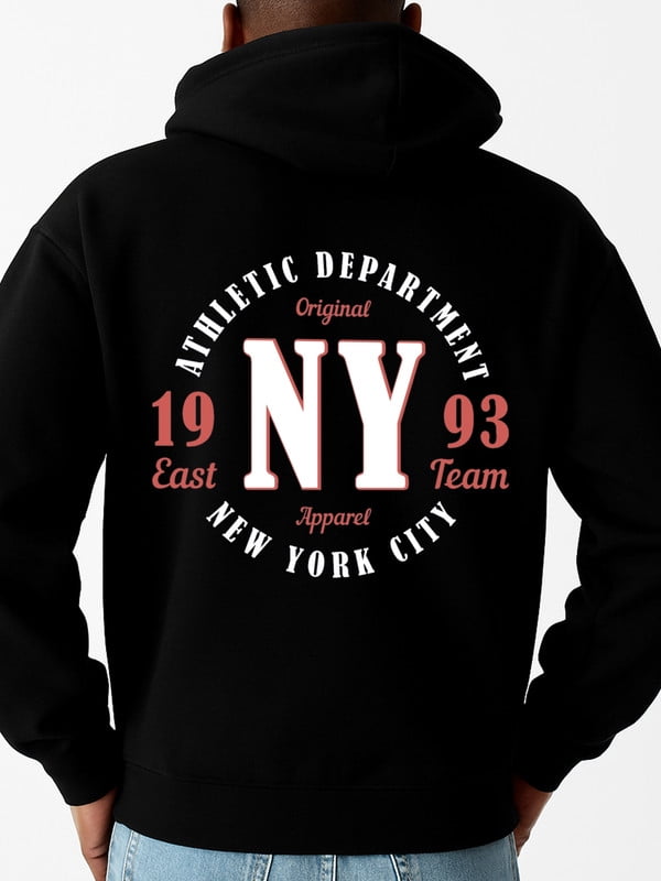 NYC Athletic Hoodie funny hoodies men's polyester black Perfect for ...
