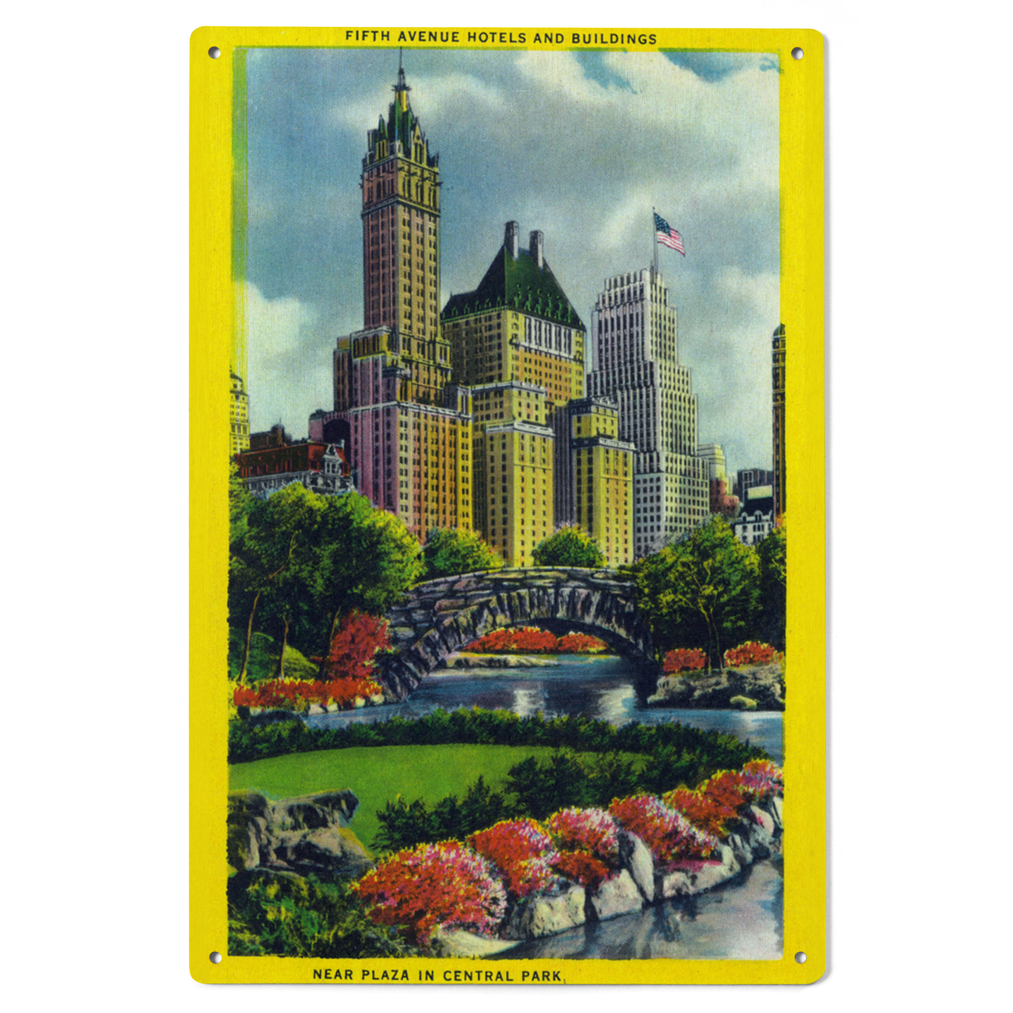 NYC, New York, Central Park Plaza View of 5th Ave Hotels and Bldgs ...