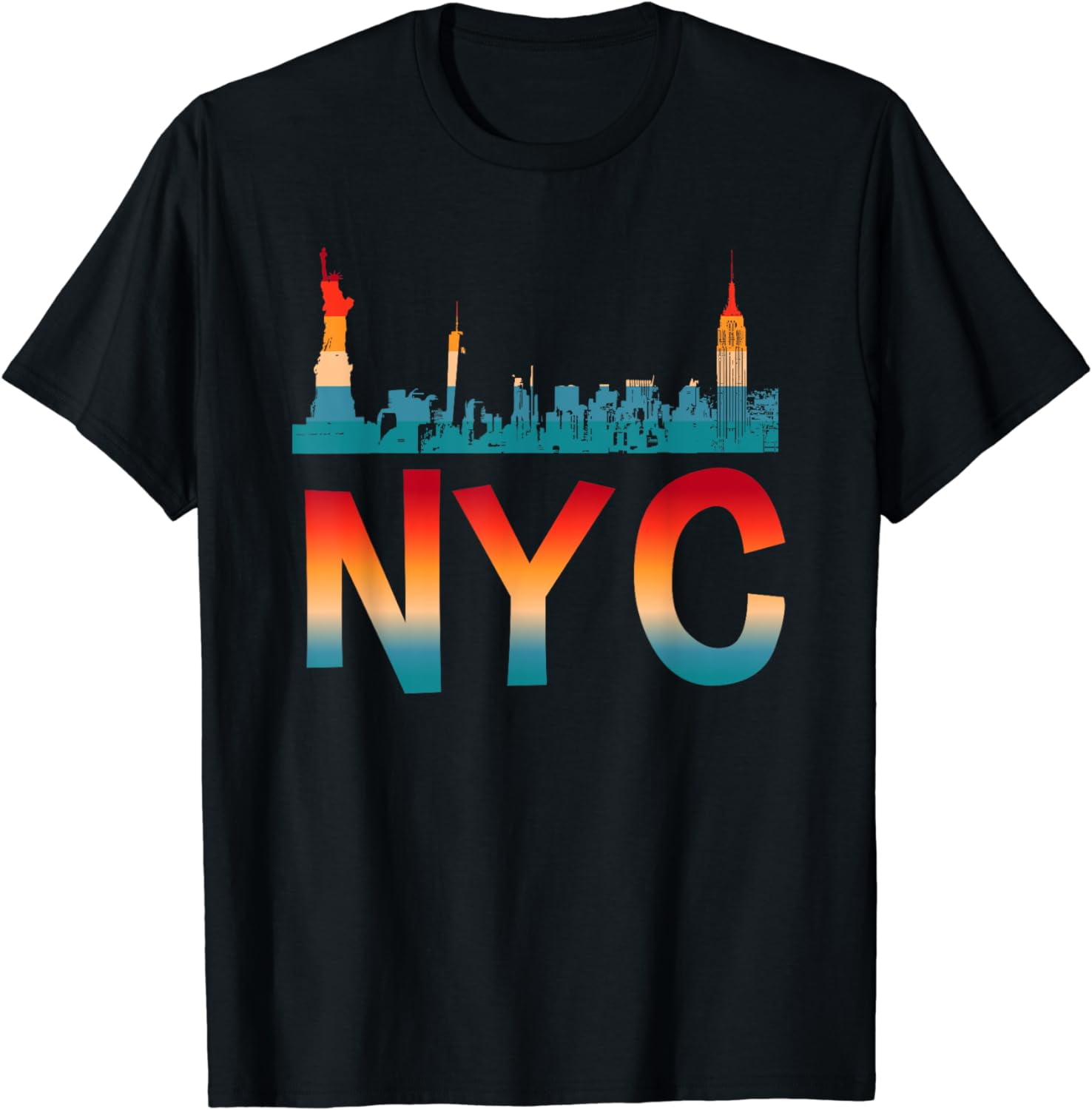 NYC New York City Skyline Souvenir Trip T-Shirt - Walmart.com