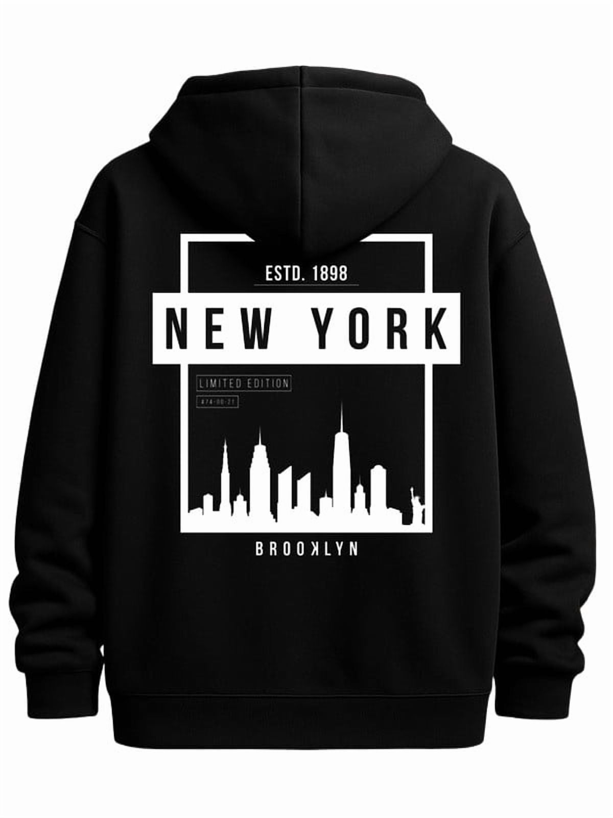 NYC Skyline Hoodie hoodies for men sweatshirts black Hooded Design ...