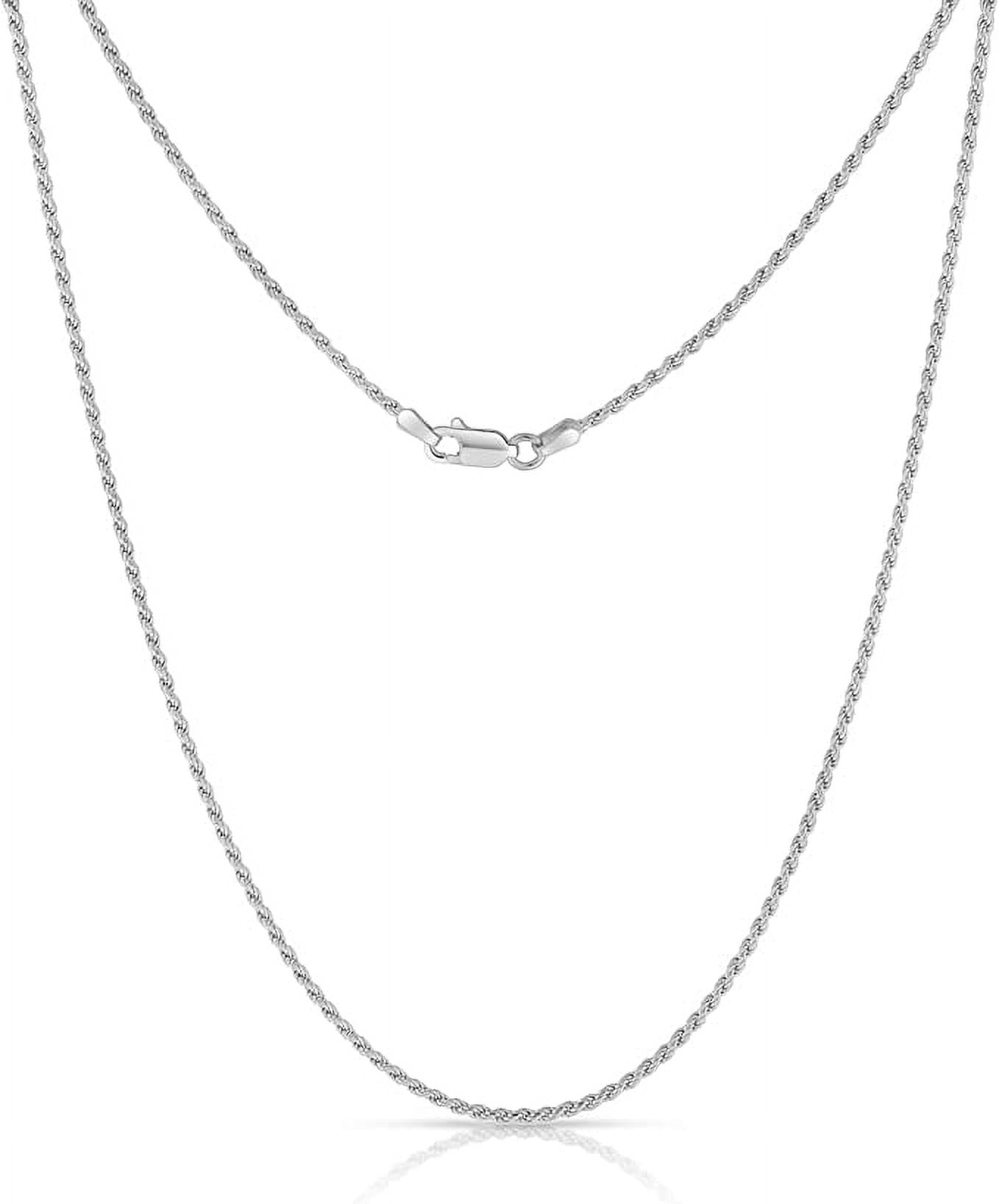 NYC Sterling Silver Necklace, 925 Chain for Men/Women, 1.2-4mm, 16-24 ...