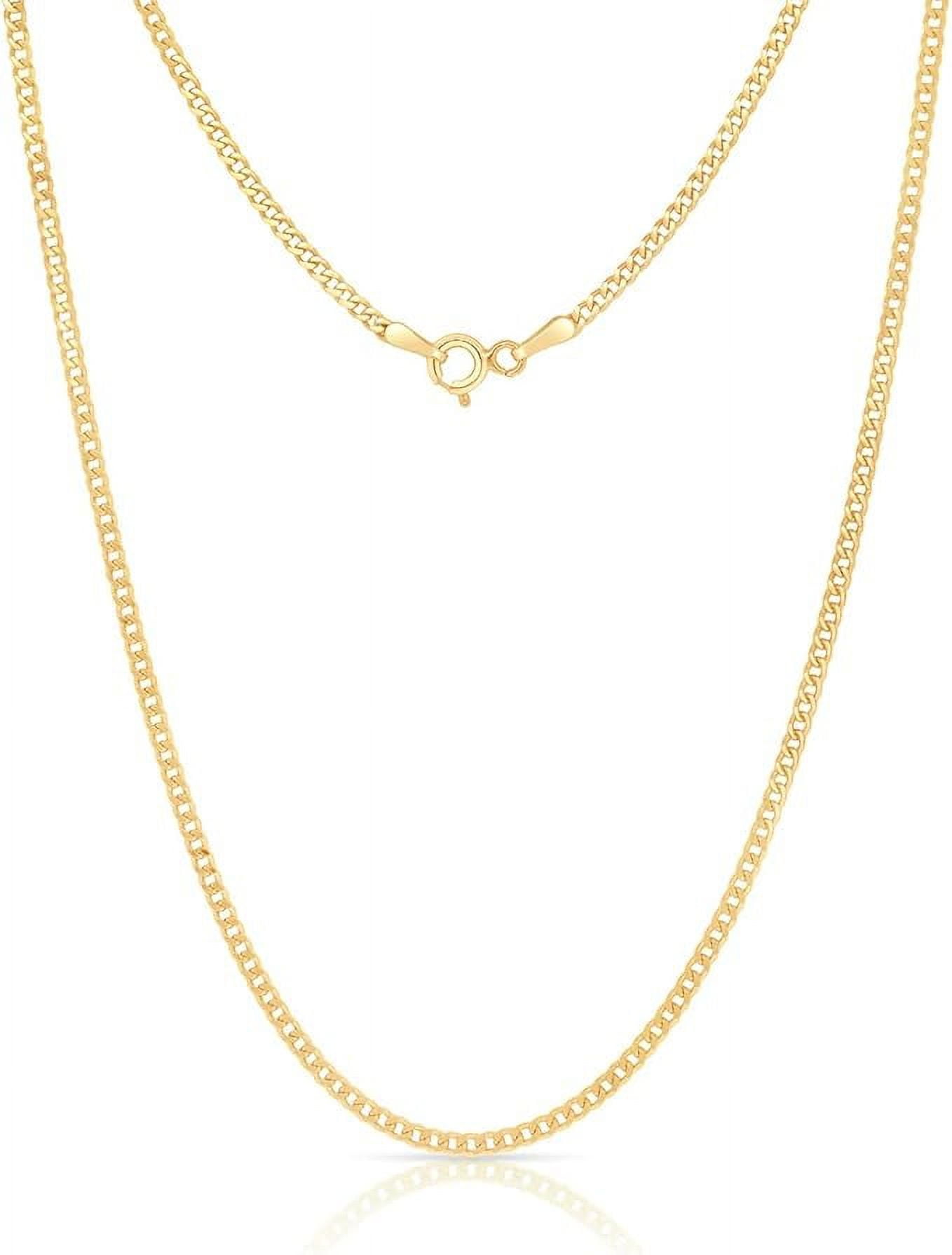 NYC Sterling Solid Sterling Silver Gold Plated Cuban Curb Link .925 ...