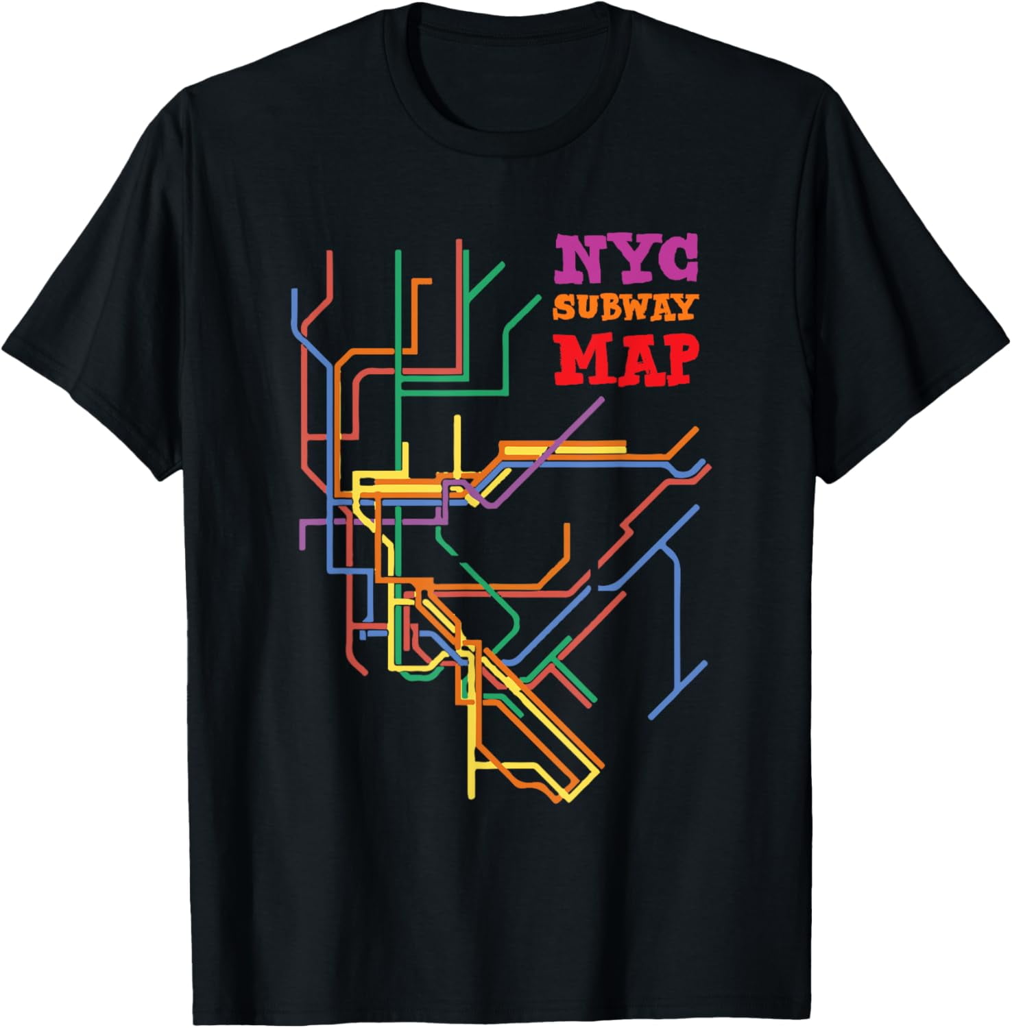 NYC Subway Map New York City USA United States Map US T-Shirt - Walmart.com