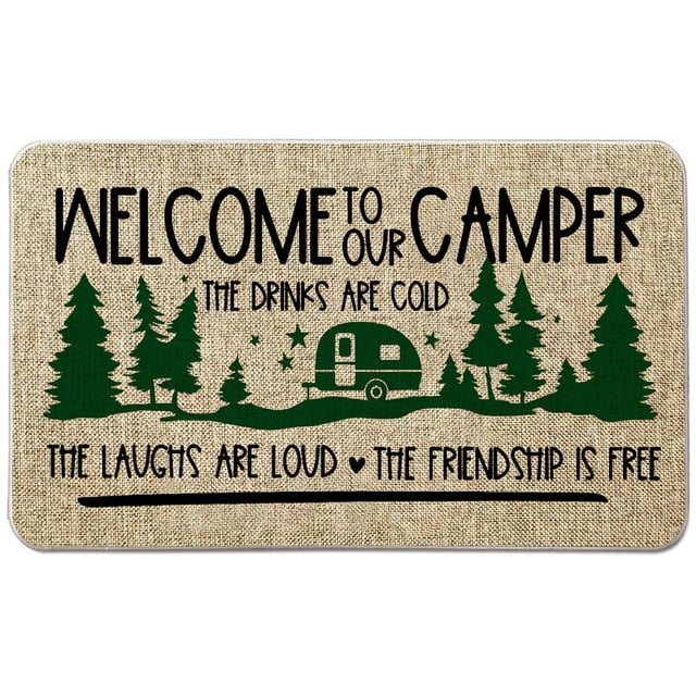 NYDECOR RV Welcome Mat for Front Door Camper Door Mat Trailer RV Floor ...
