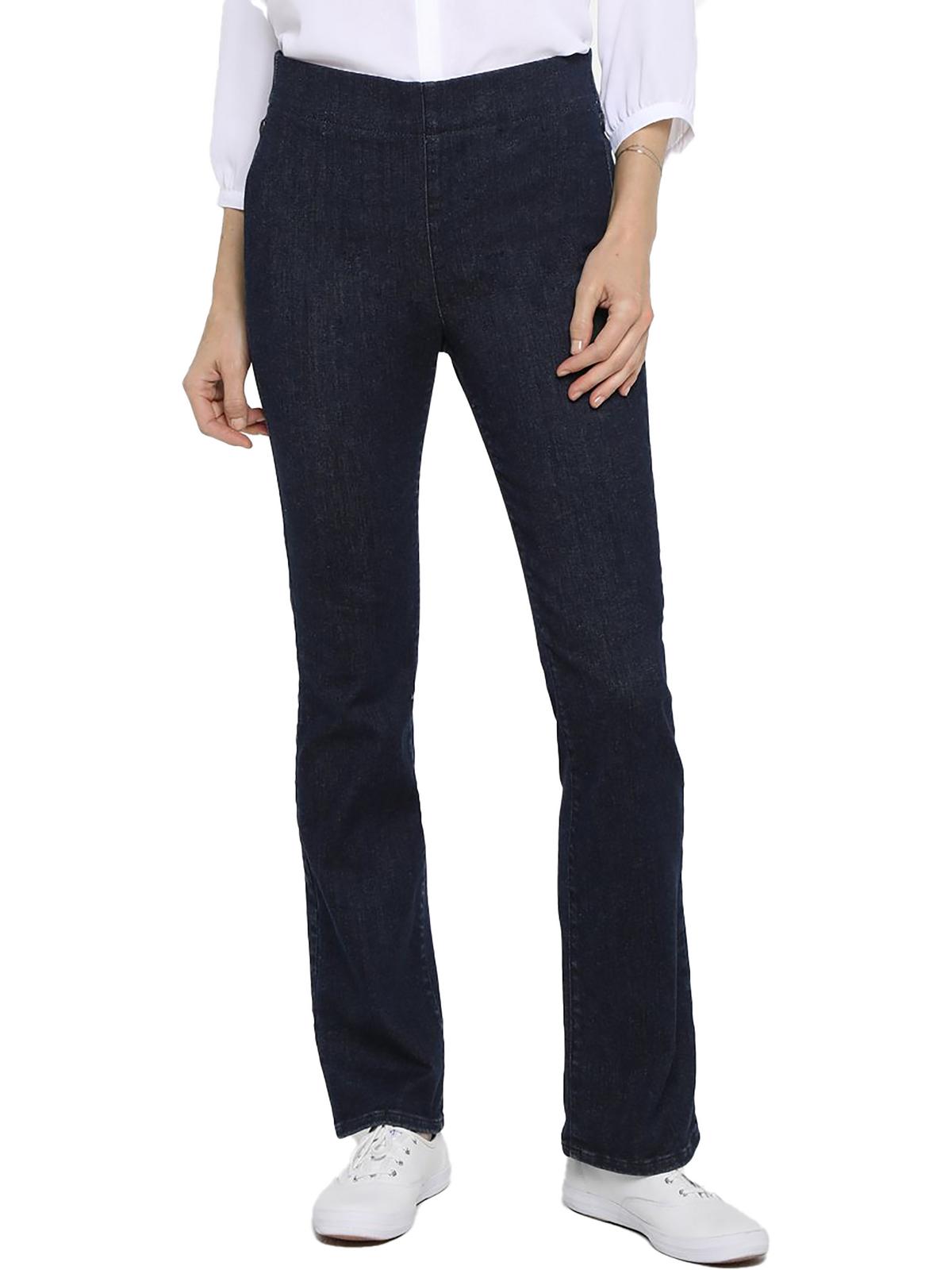 RealSize Womens "Super Stretchy" 5 Pocket Pull-On Bootcut Jeans ...
