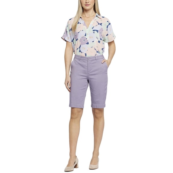NYDJ womens Bermuda Lilac Chalk Short, 10 - Walmart.com