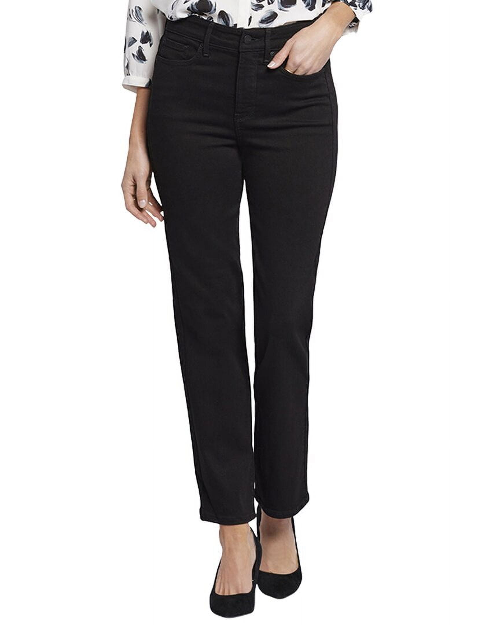 NYDJ womens Callie Black Rinse High-Rise Straight Leg Jean, 0 - Walmart ...