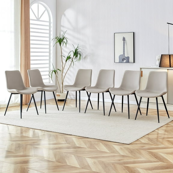 Dining Chairs Set of 4, Modern Faux Leather Dining Chairs with Thick ...