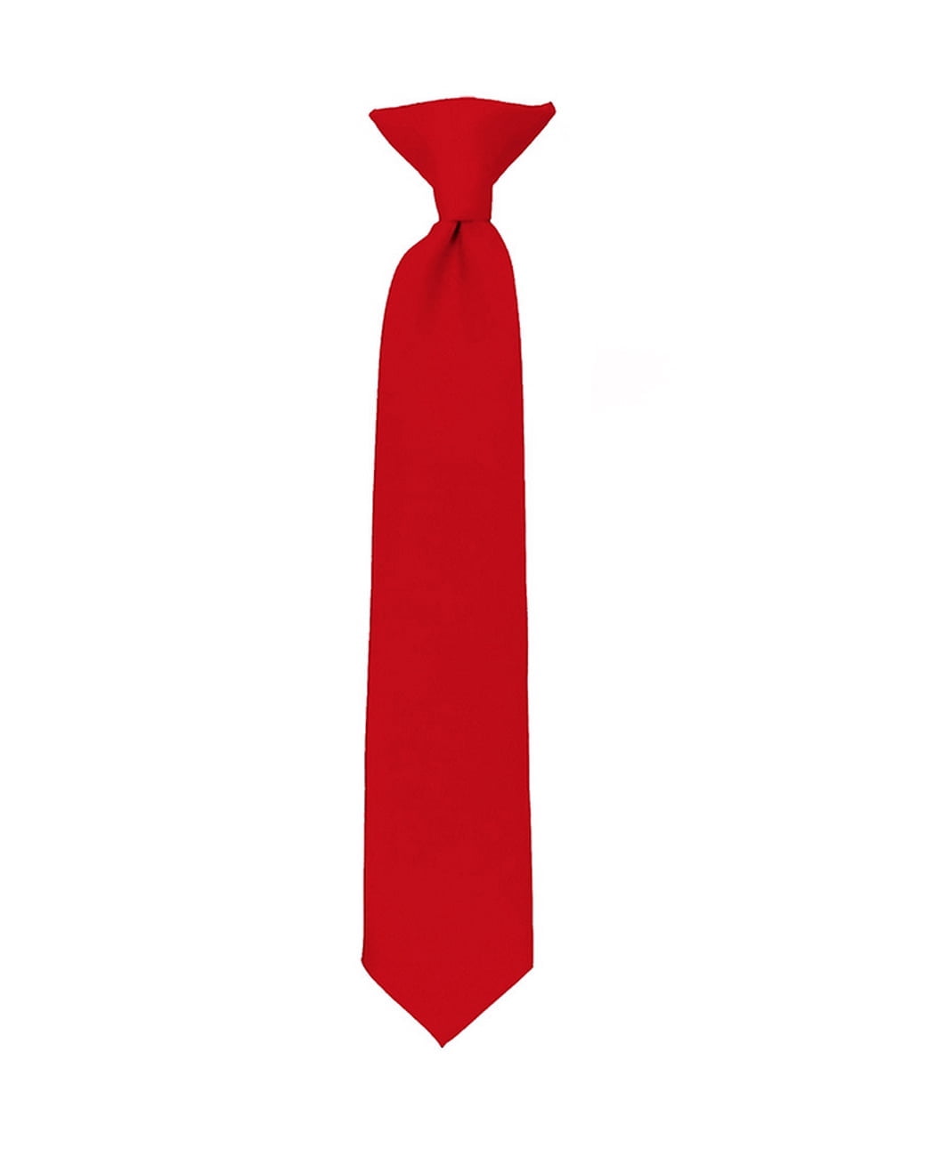 NYFASHION101 Boys' Kids' Children's Smooth Satin Solid Clip On Tie, Red ...