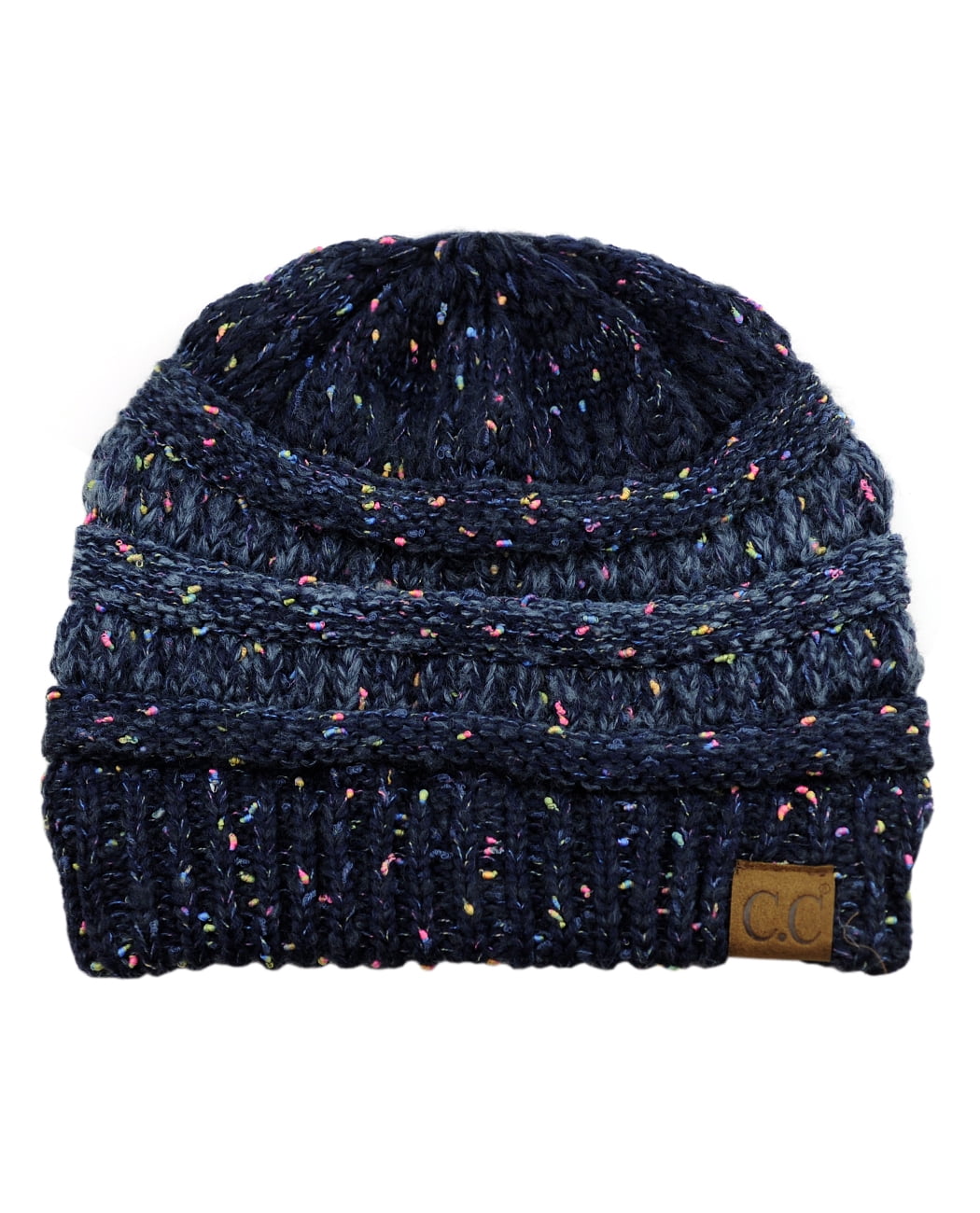 NYFASHION101 Exclusive Colorful Confetti Soft Stretch Cable Knit Slouch ...