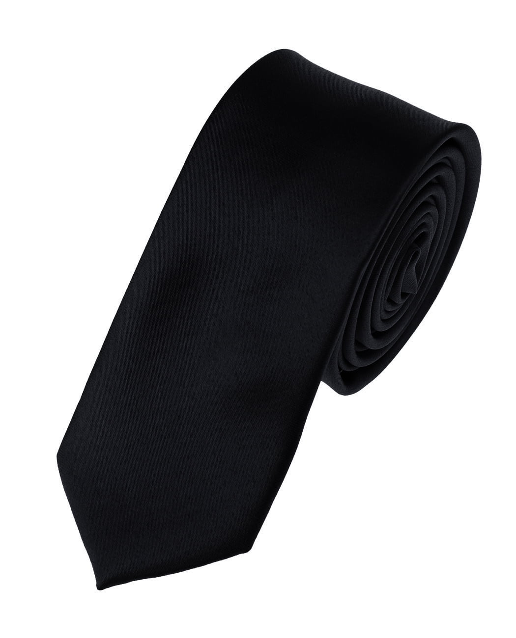 NYFASHION101, Men's Solid Color 2 inch Skinny Tie, Black - Walmart.com