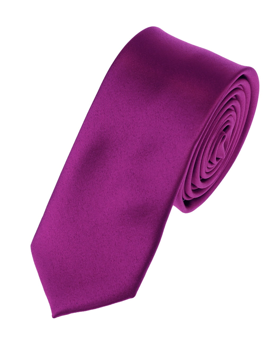 NYFASHION101 Men's Solid Color 2" Skinny Tie, Violet - Walmart.com