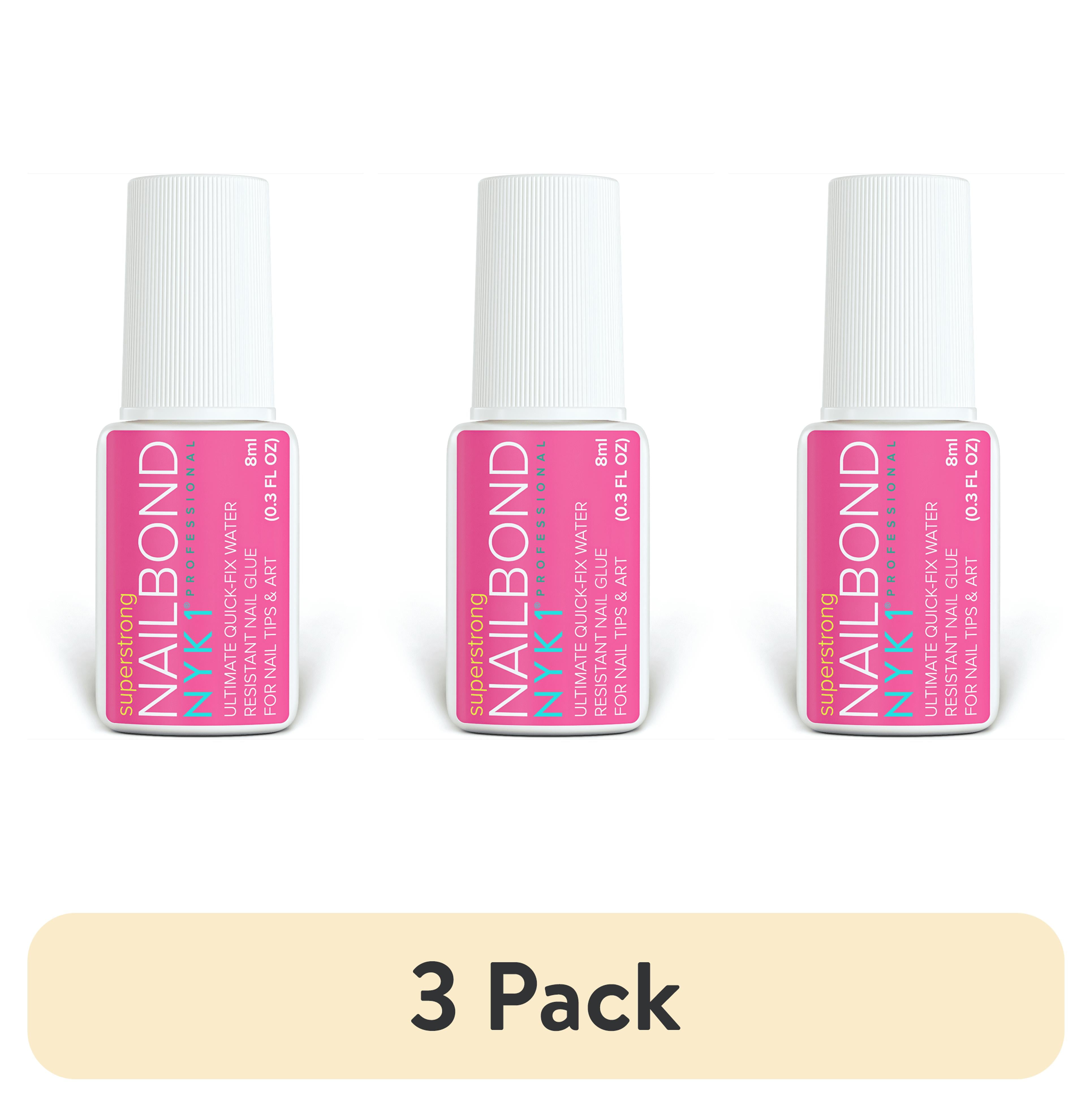 (3 pack) NYK1 NailBond Brush On Nail Glue For Press On Nails, Acrylic ...