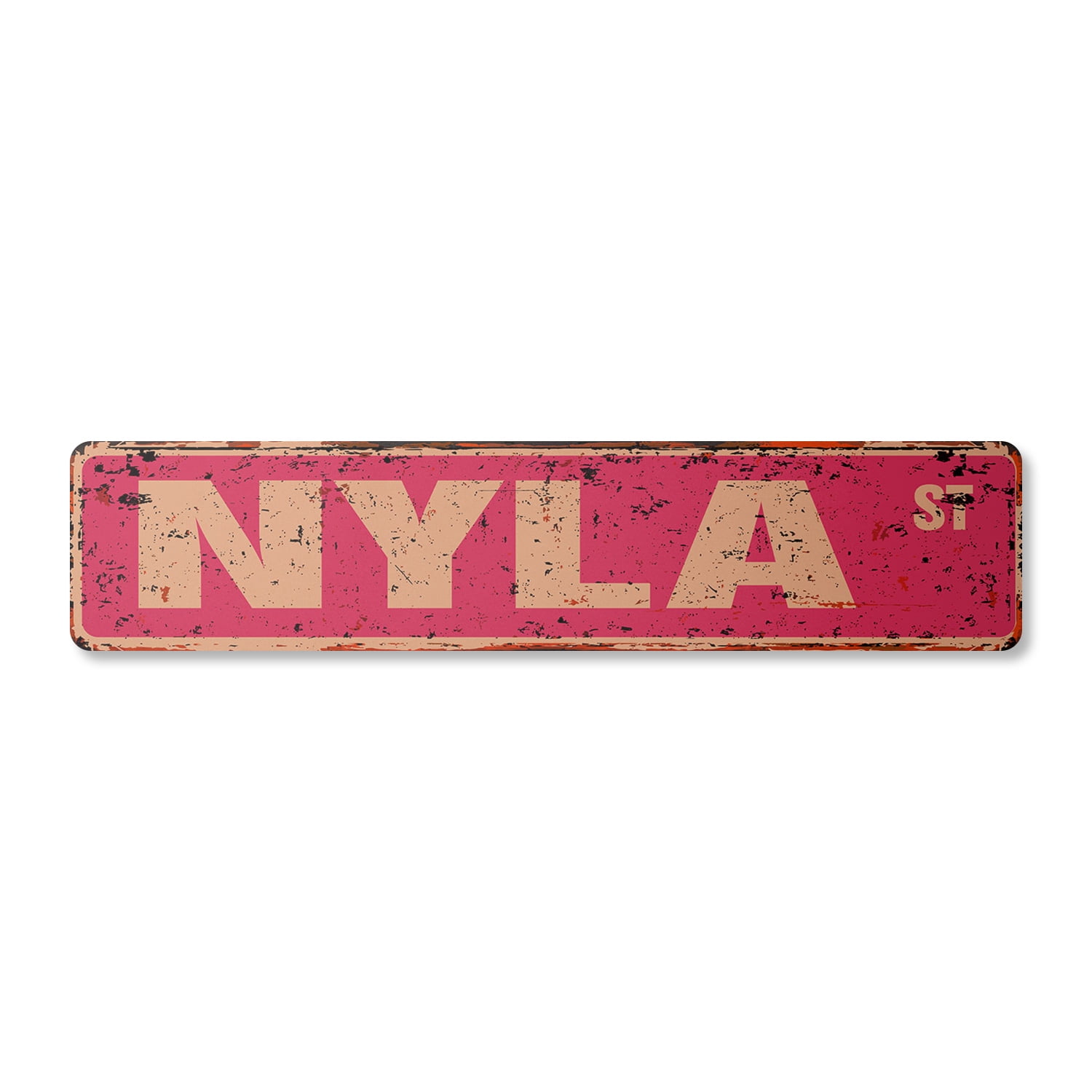 NYLA Vintage Plastic Street Sign Childrens Name Room Sign | Indoor ...