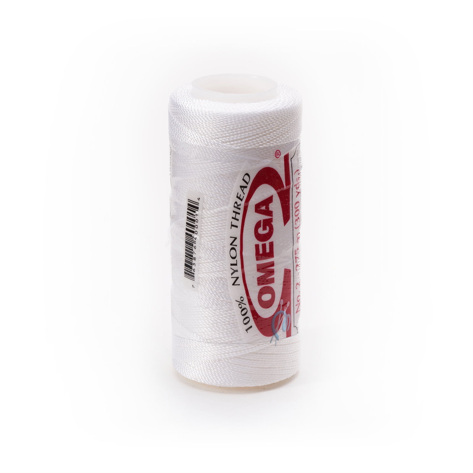 Omega NYLON NO.2, 100% Nylon String Cord for Crochet and Crafts, White ...