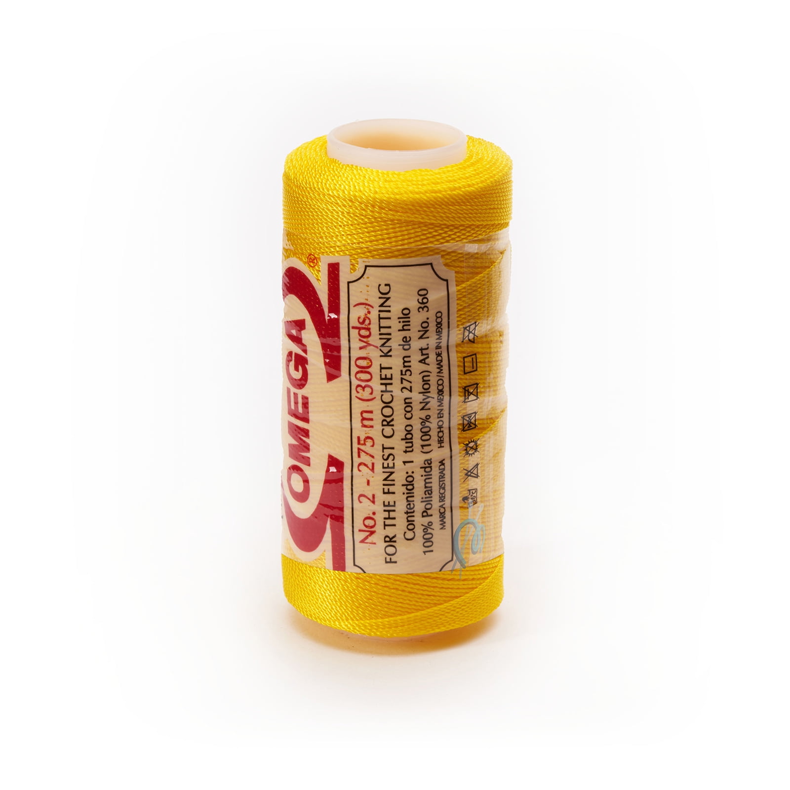 Omega, Nylon No.2, 05 Canary Yellow, Strong 100% Nylon String Cord ...