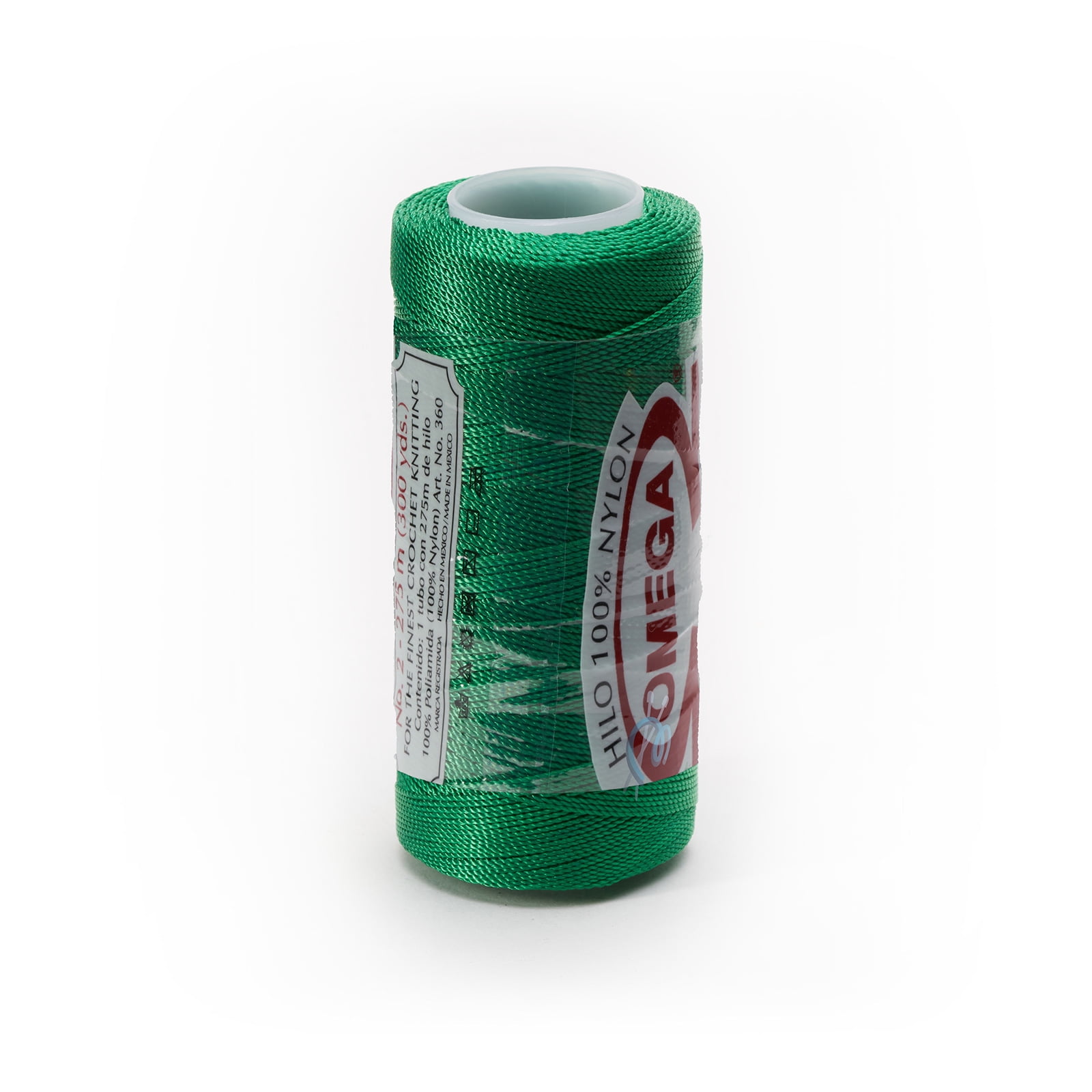 Omega, Nylon No.2, 275m Heavy Duty Thread for Crochet & Crafts ...