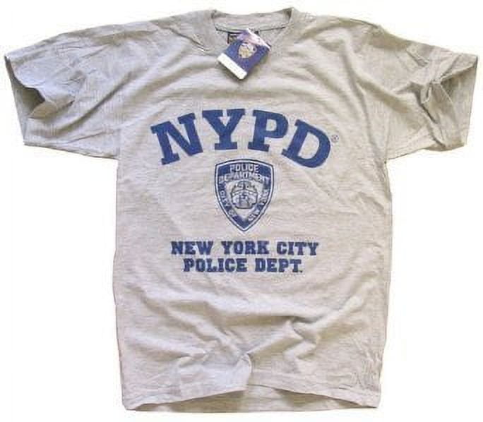 NYPD Men Short Sleeve Tee Heather Gray/Blue, X-Large - Walmart.com