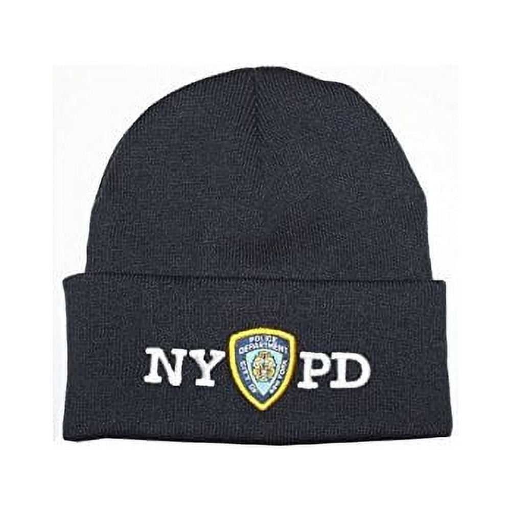 NYPD Winter Hat Police Badge New York Police Department Navy & White ...