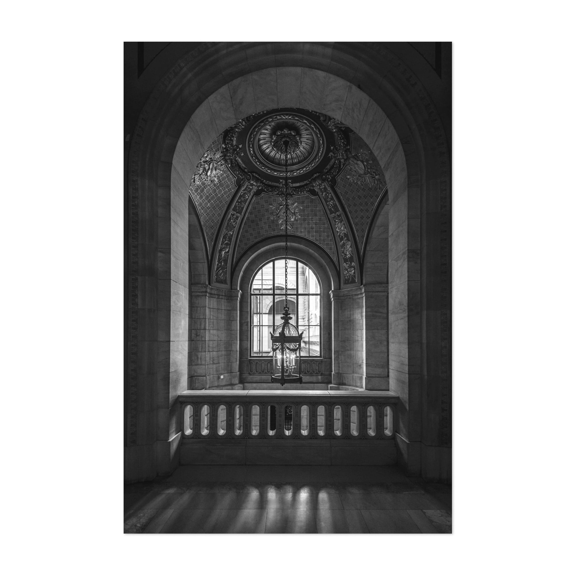 NYPL Architectural 02 B&W - Manhattan New York Photography Unframed ...