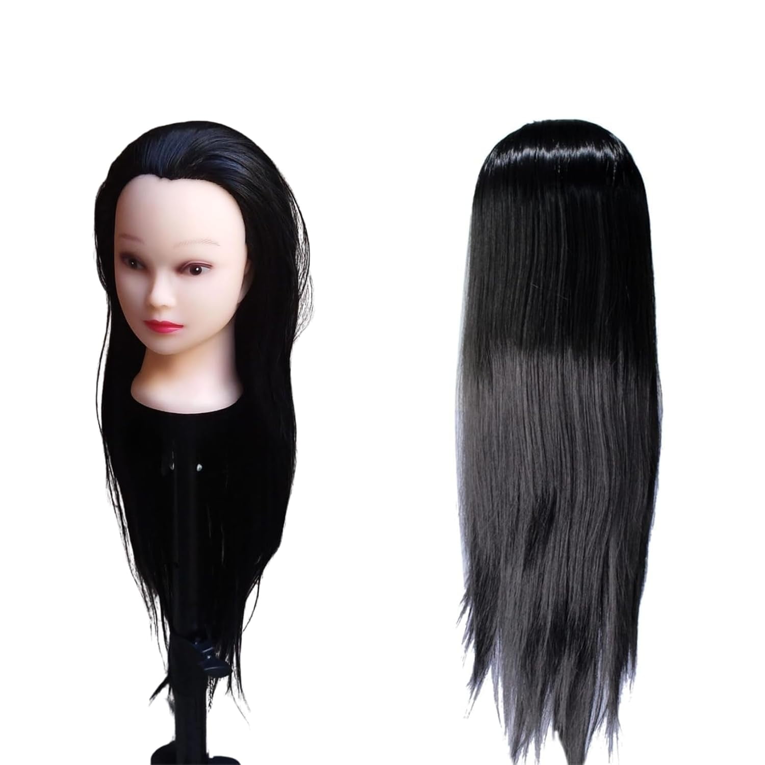 NYSA Hair Mannequin Head with 50 Human Hair and 50 Synthetic Hair Hair ...