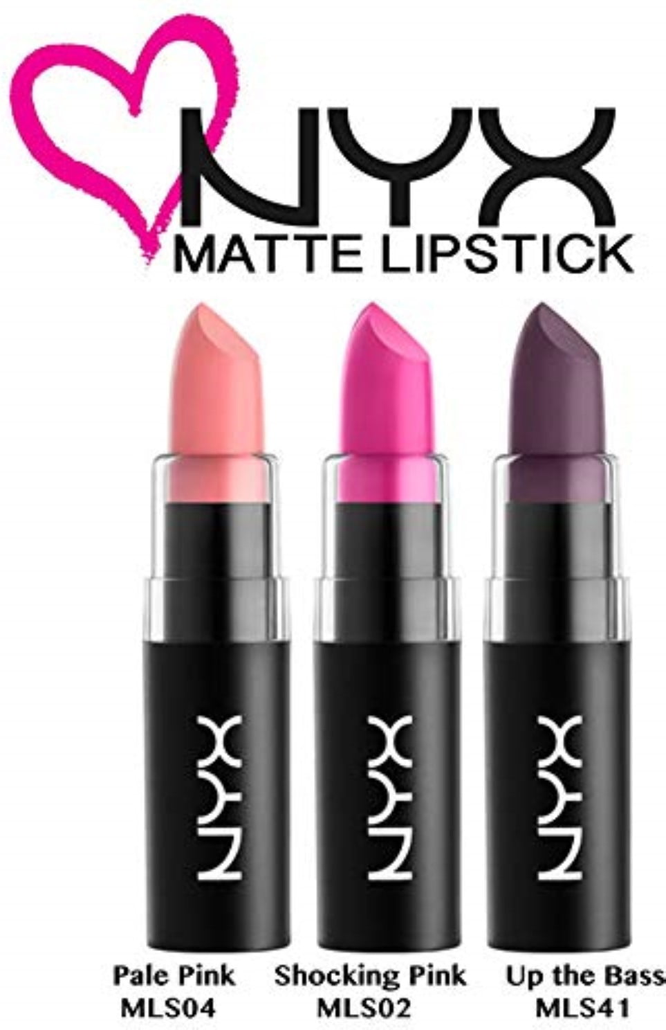 NYX Matte Lipstick 3 Each - Walmart.com