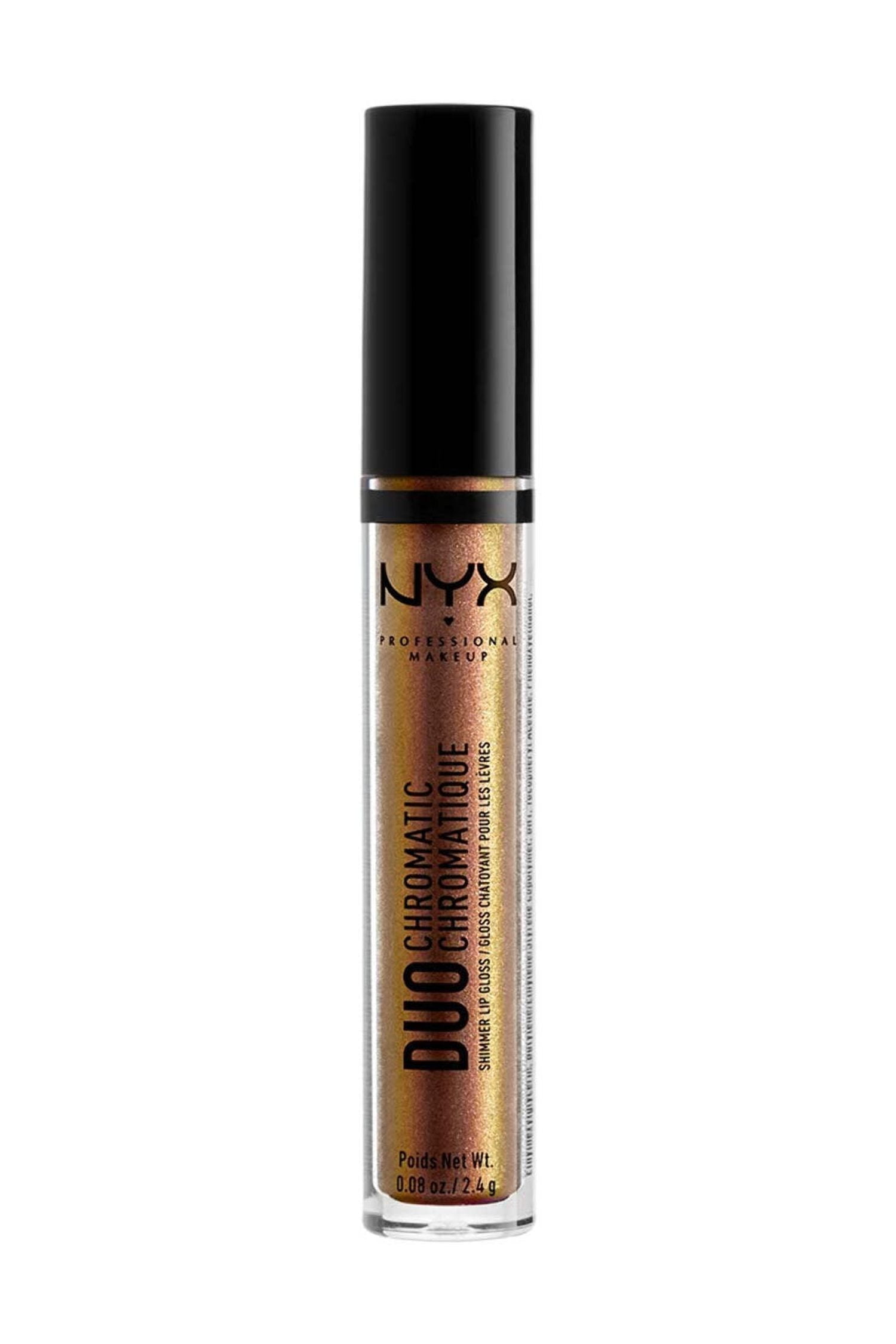 NYX Professional Makeup Duo Chromatic Shimmer Lip Gloss, Fairplay ...
