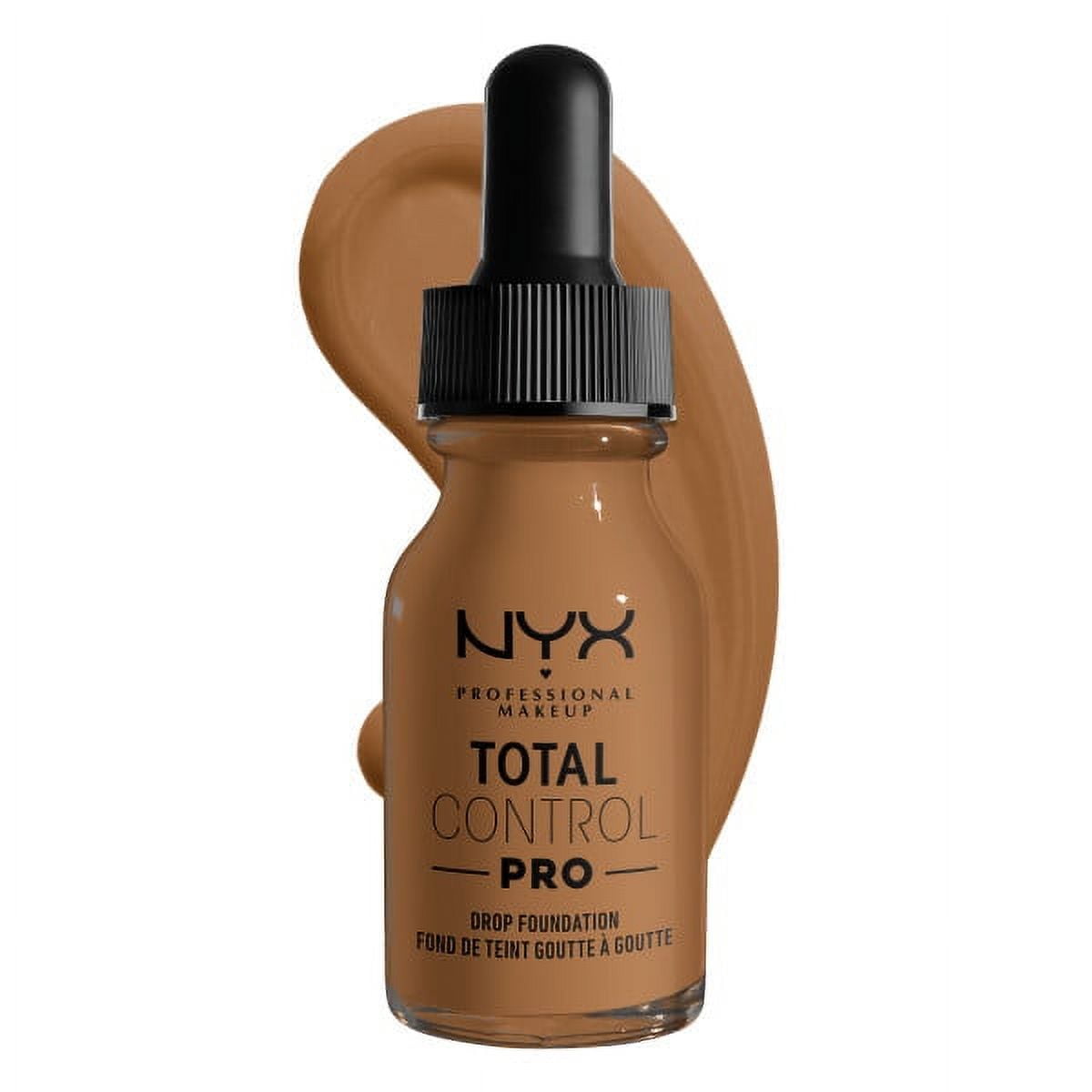 NYX Professional Makeup Total Control Pro Drop Foundation, Nutmeg ...