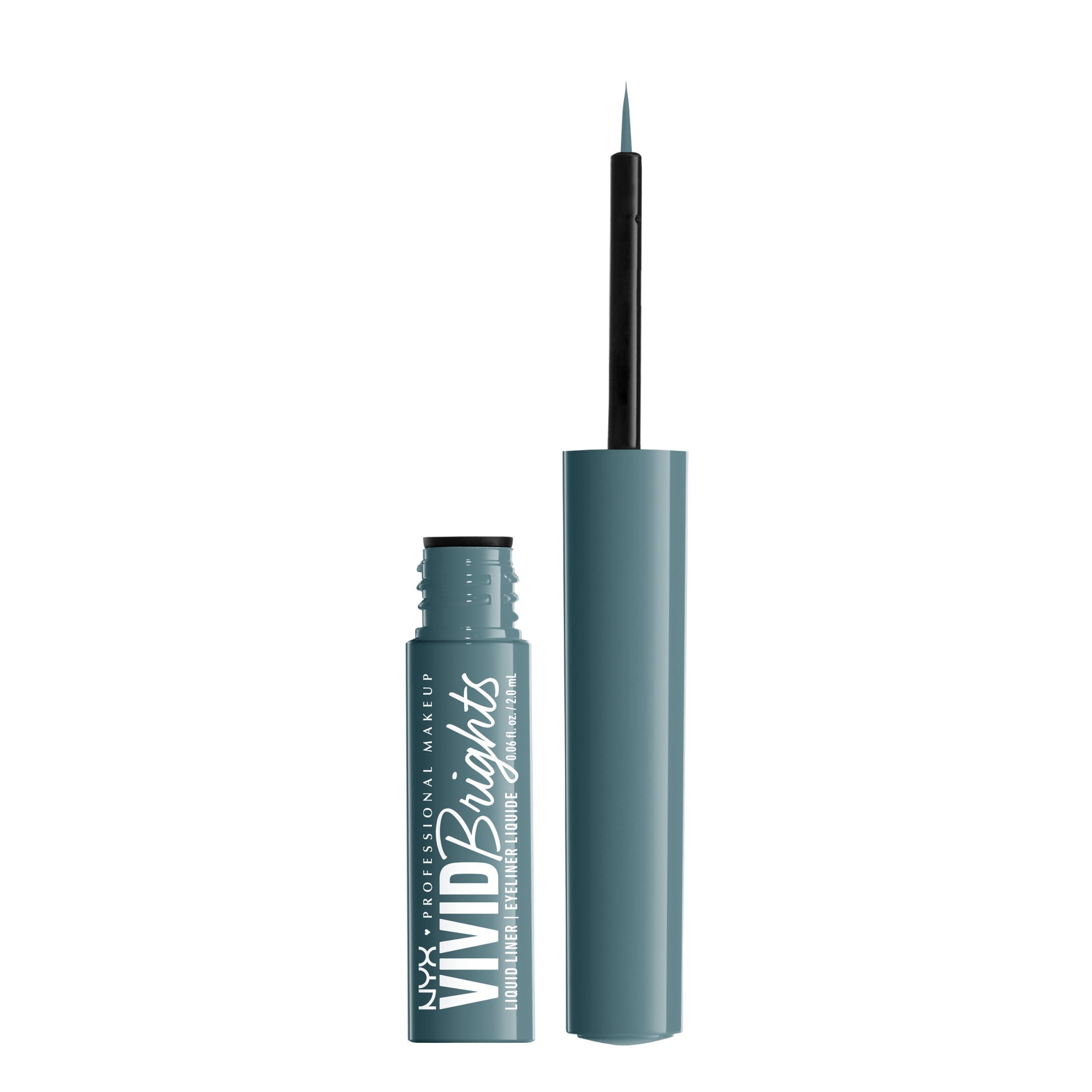 NYX Professional Makeup Vivid Bright Matte Liquid Eyeliner, Cyan Simp ...