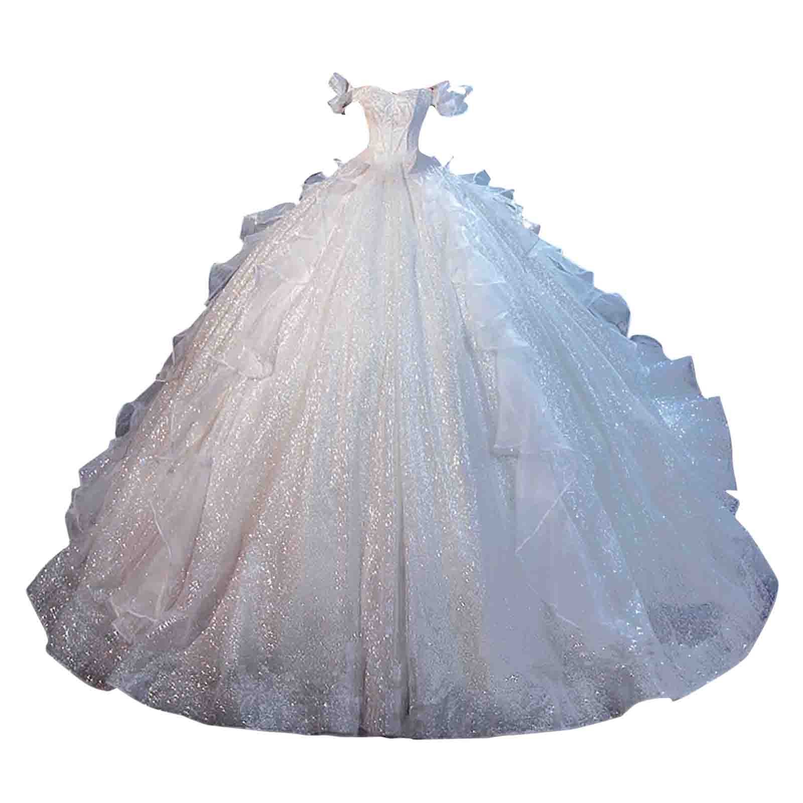 NYYF The New Small Bride With Big Trailing Tail Super Fairy Starry Sky ...