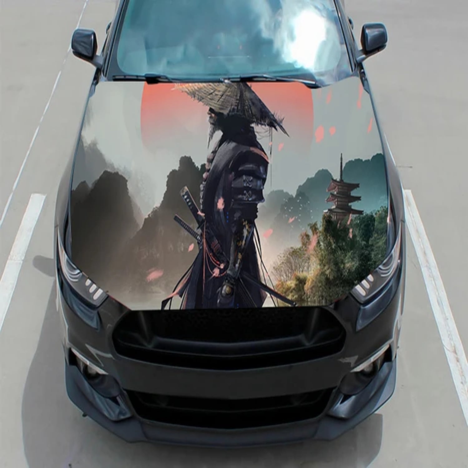 NZISNG Car hood decal vinyl sticker graphic wrap decal truck decal ...