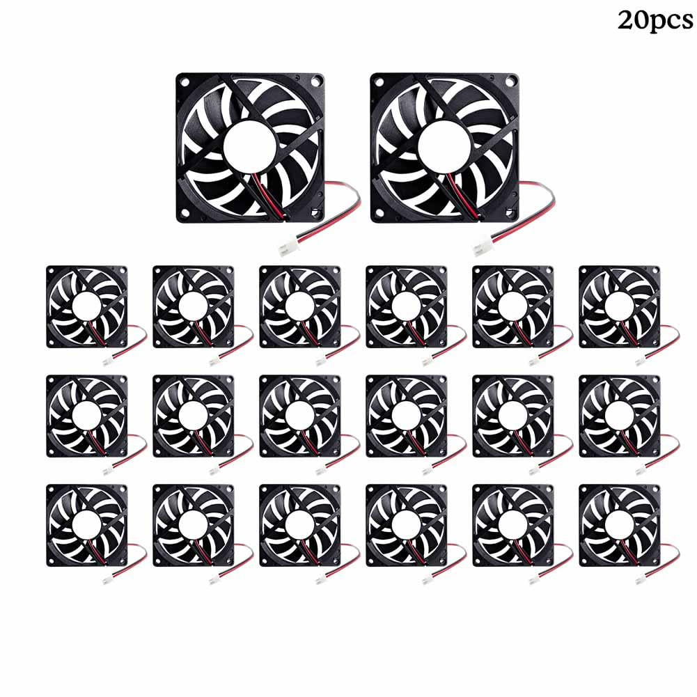 NZRUANE 12V 8010 Silent Cooling Fan,Computer Case Fan 8cm x 8cm x 1cm ...