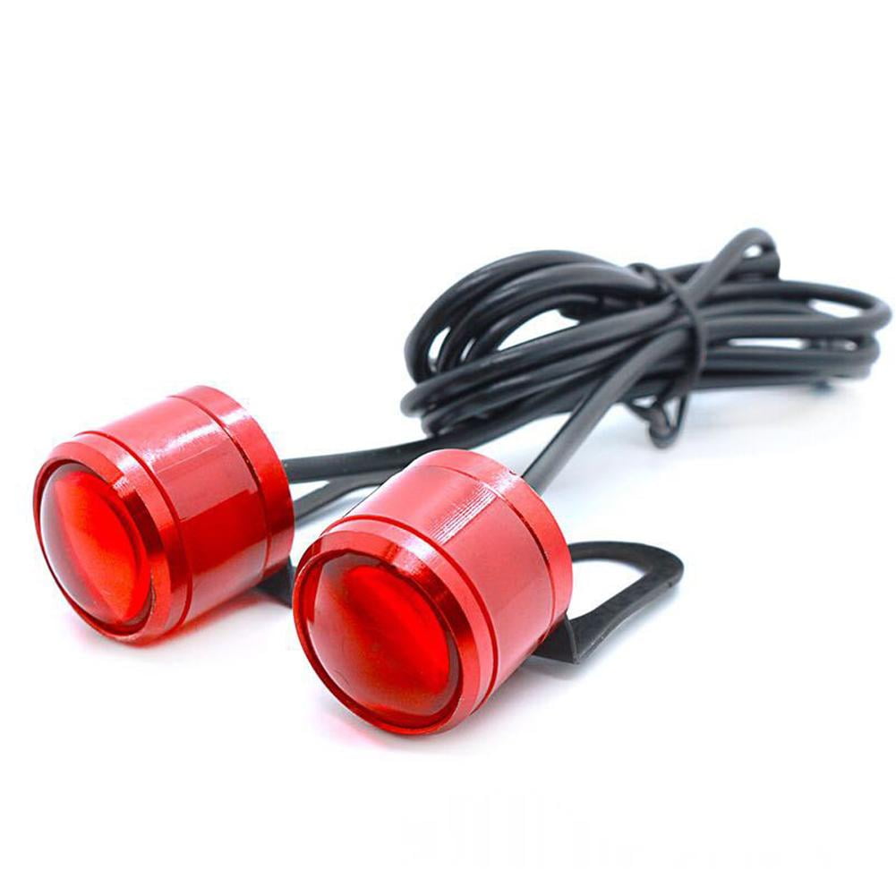 NZRUANE 2x Red Blue Strobe Motorcycle Eagle Eye Daytime Running Lamp ...