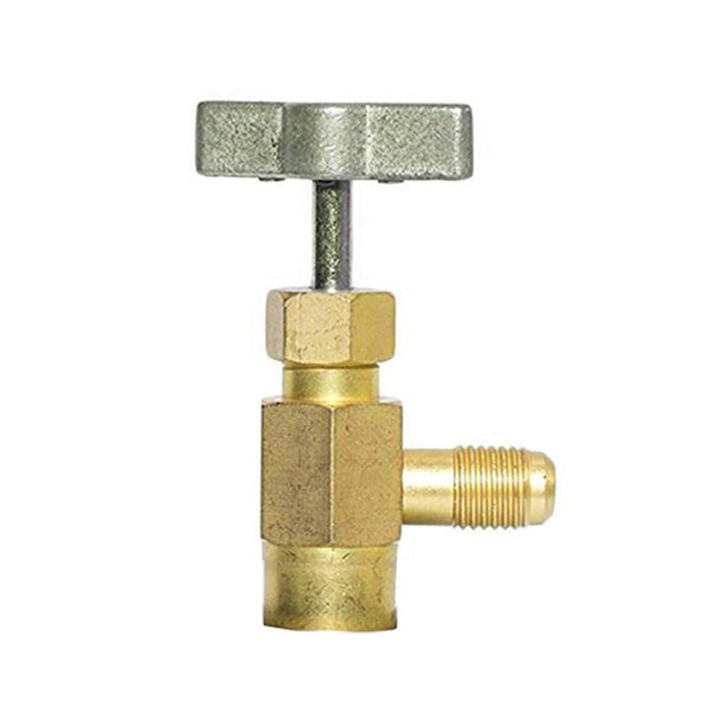 NZRUANE AC Brass Refrigerant Recharge Adapter CAN TAP Dispensing Valve ...