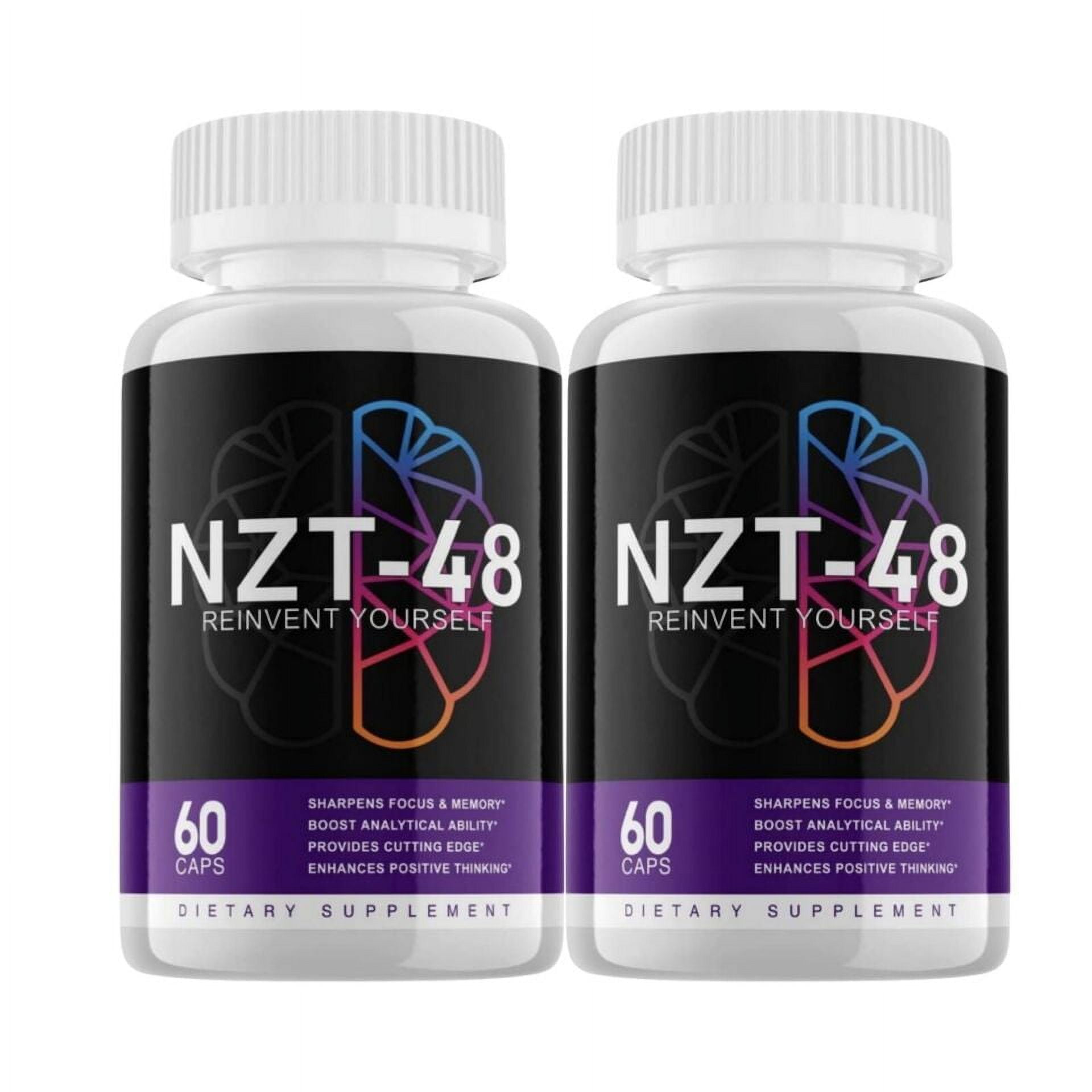 NZT-48 Brain Booster, Focus, Memory, Function, Clarity- 60 Capsules (2-Pack) - Walmart Business ...