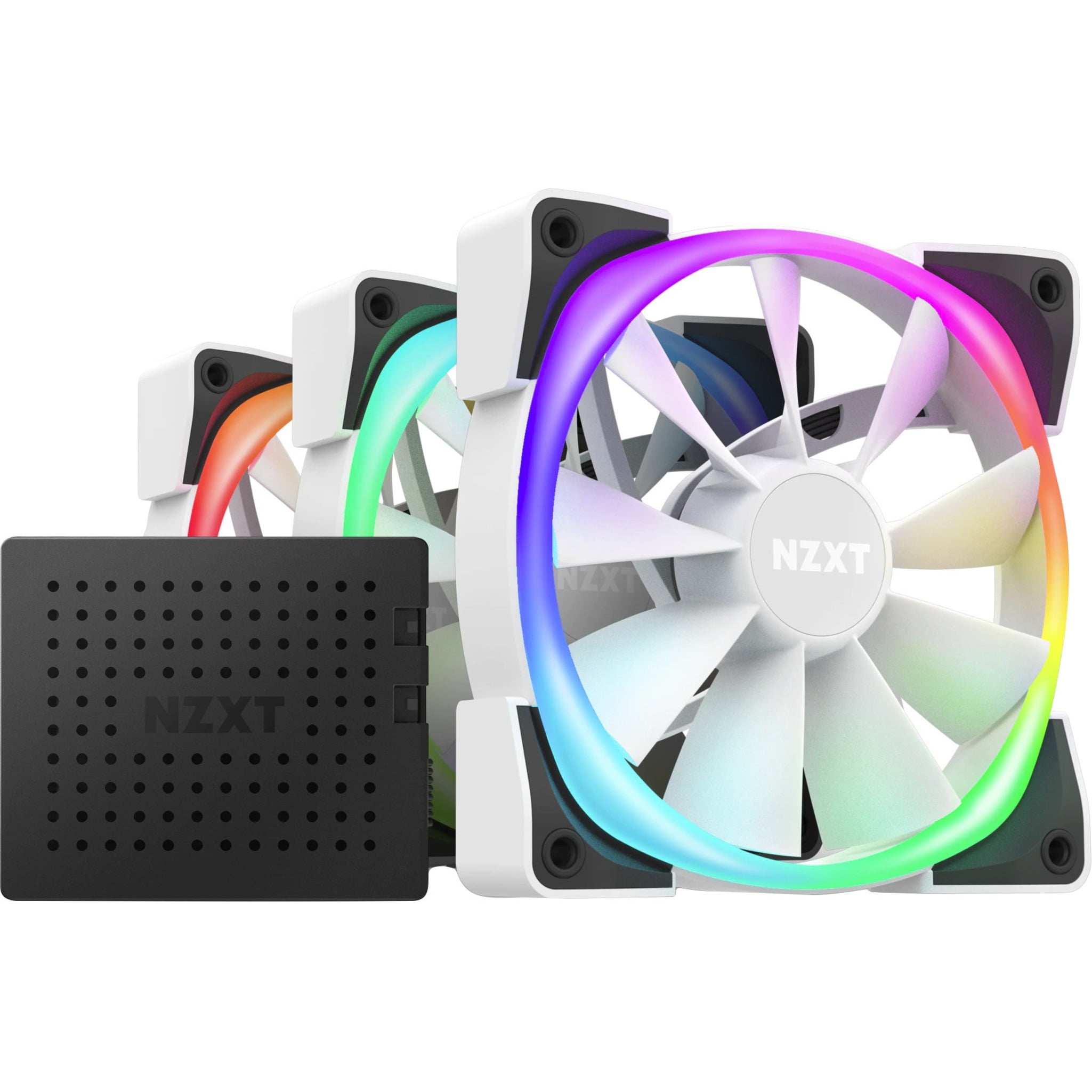 NZXT Aer RGB 2 120mm fans with RGB & Fan Controller, 3 Pack - Walmart.com
