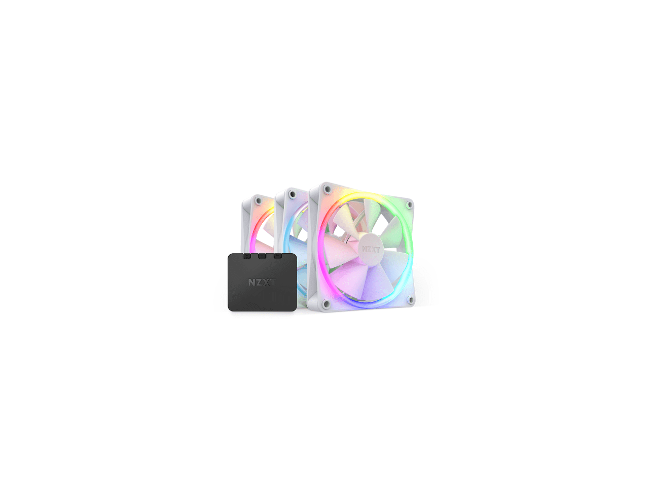 NZXT F120 RGB Fans - RF-R12TF-W1- Advanced RGB Lighting Customization ...