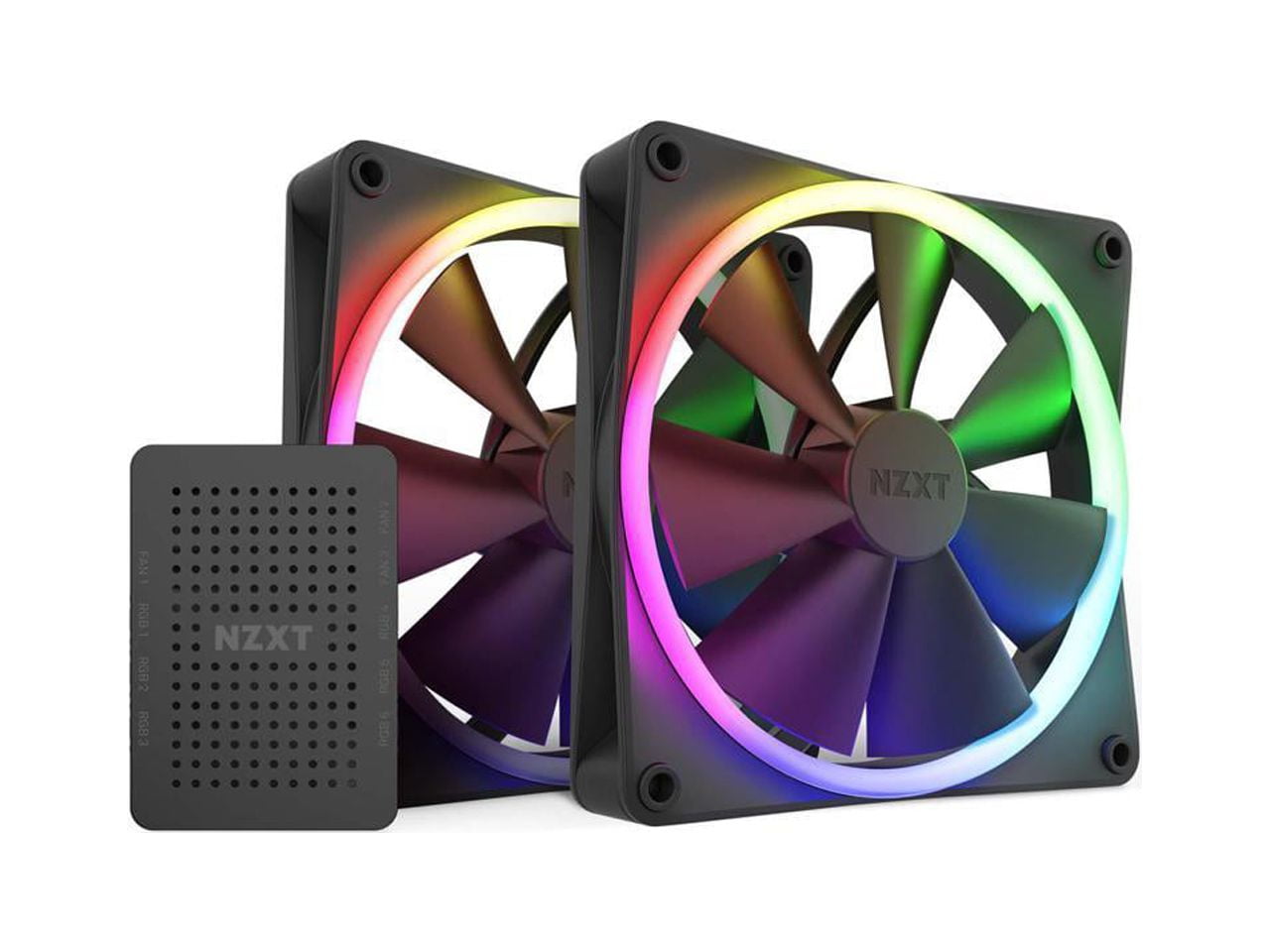 NZXT F140 RGB Fans - RF-R14DF-B1 - Advanced RGB Lighting Customization ...