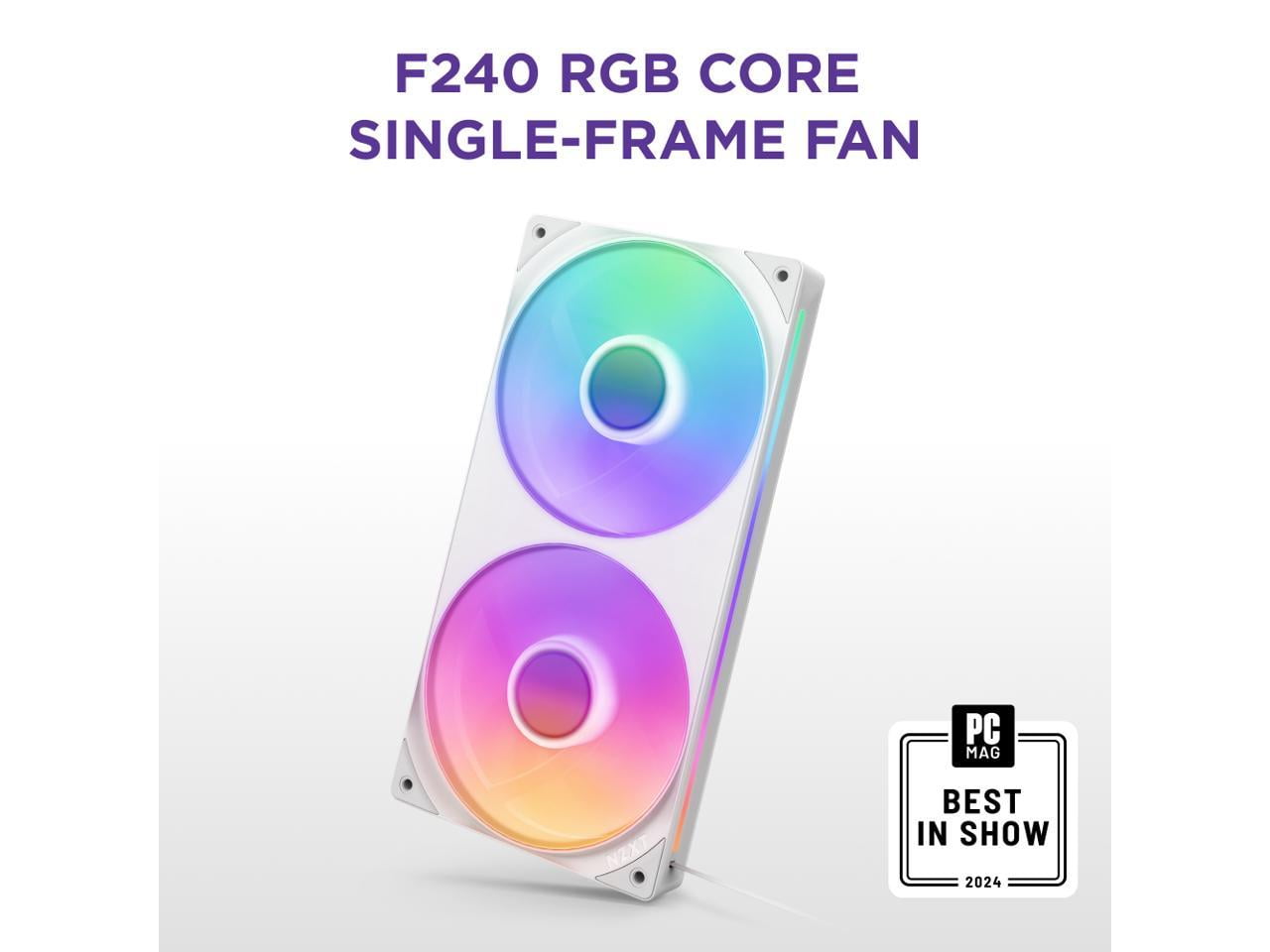 NZXT F240 RGB CORE RF-U24HF-W1 240mm RGB LED Single-Frame RGB Fan Unit ...