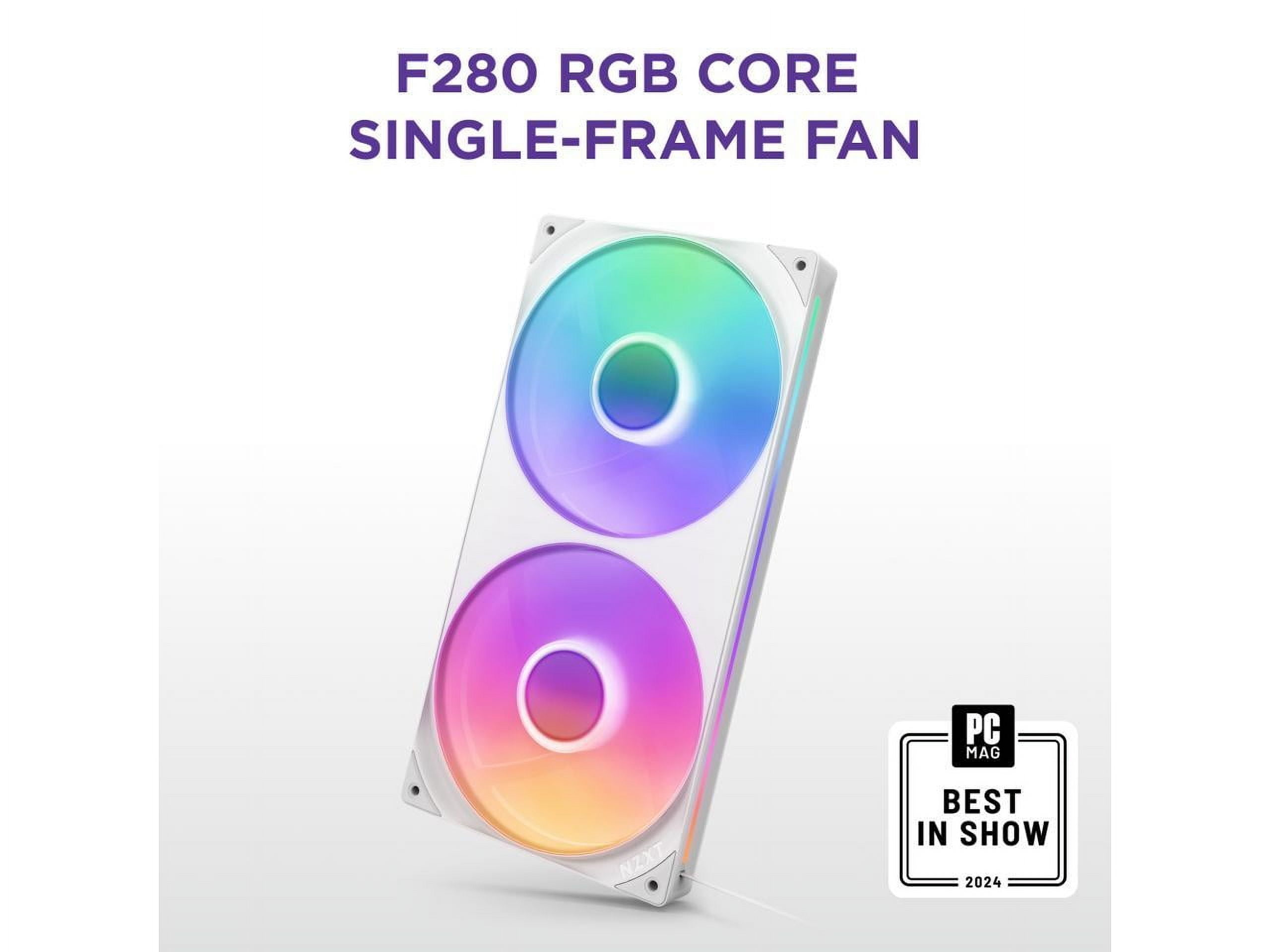 NZXT F280 RGB CORE RF-U28HF-W1 280mm RGB LED Single-Frame RGB Fan Unit ...