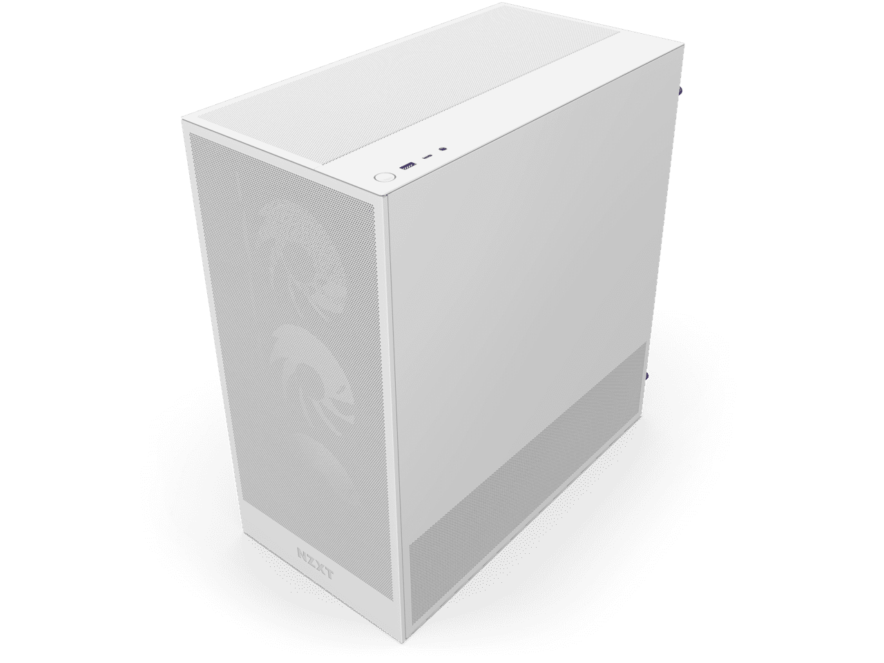 NZXT H Series H5 Flow 2024 RGB Edition ATX Mid Tower Chassis All White ...