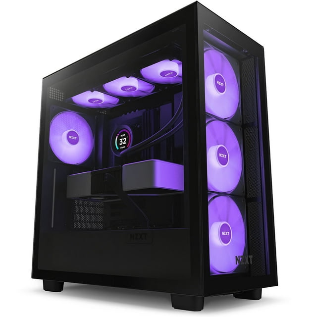 NZXT NZXT H7 Elite Premium ATX Mid-Tower PC Case, Black - Walmart ...