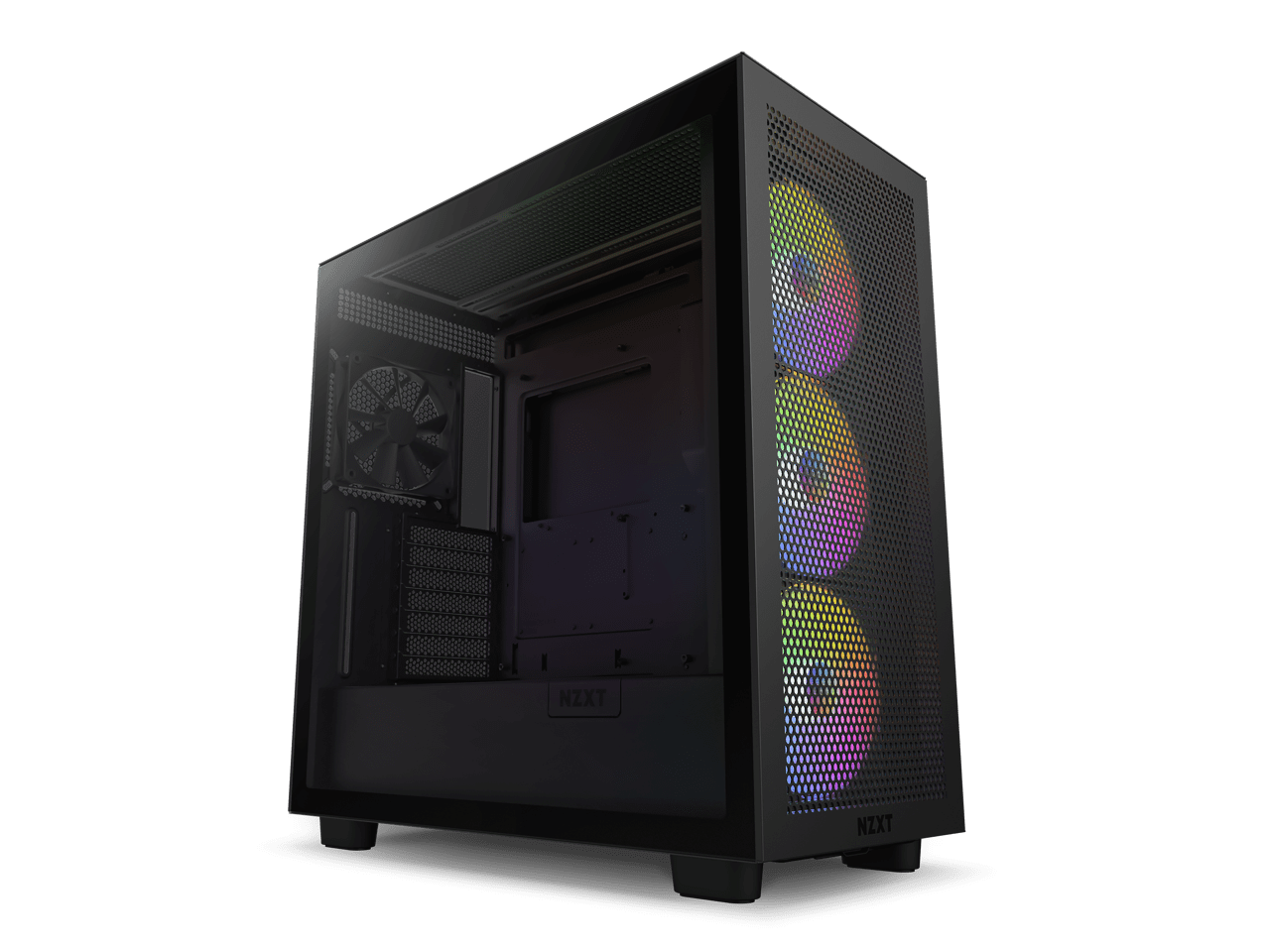 NZXT H Series H7 Flow RGB Edition ATX Mid Tower, Black, Steel, Glass ...