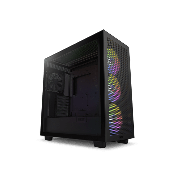 NZXT H Series H7 Flow RGB Edition ATX Mid Tower, Black, Steel, Glass ...